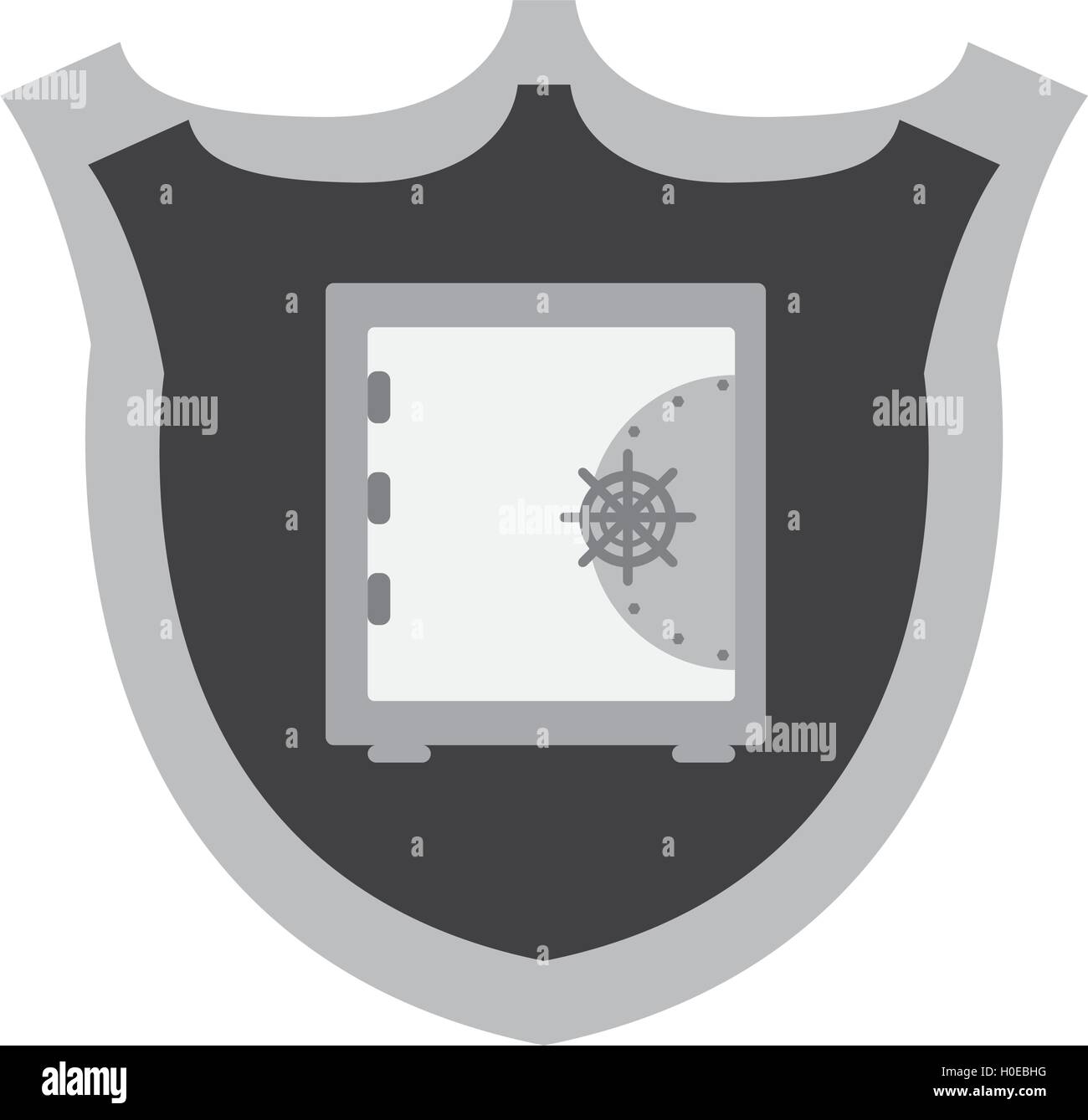 Isolated silhouette of a safe, Vector illustration Stock Vector Image ...