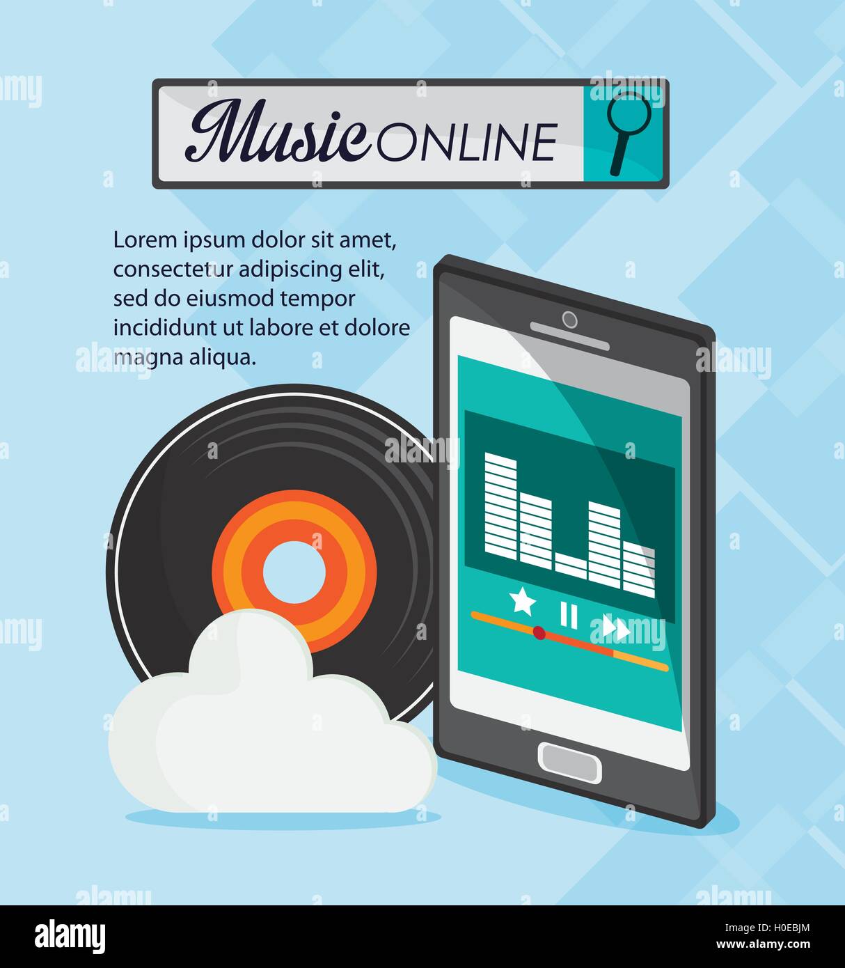 Music online and media design Stock Vector Image & Art - Alamy