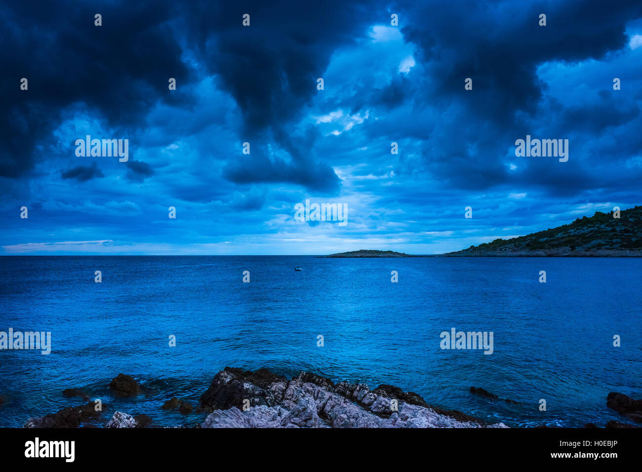 Colorful landscape photo of the Adriatic Sea Croatia Stock Photo - Alamy