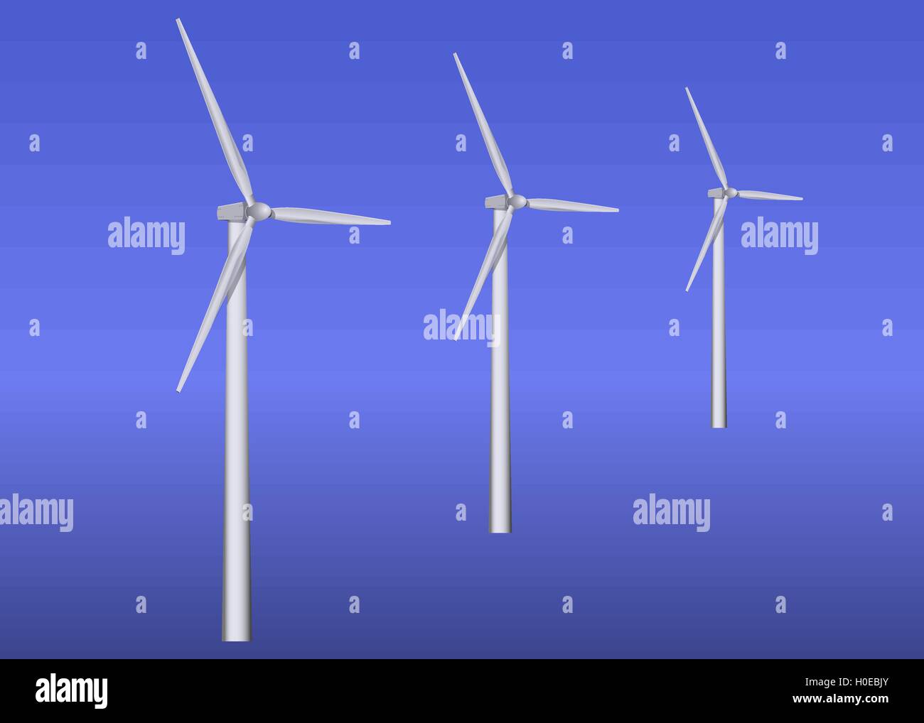Three wind turbines Stock Vector Image & Art - Alamy