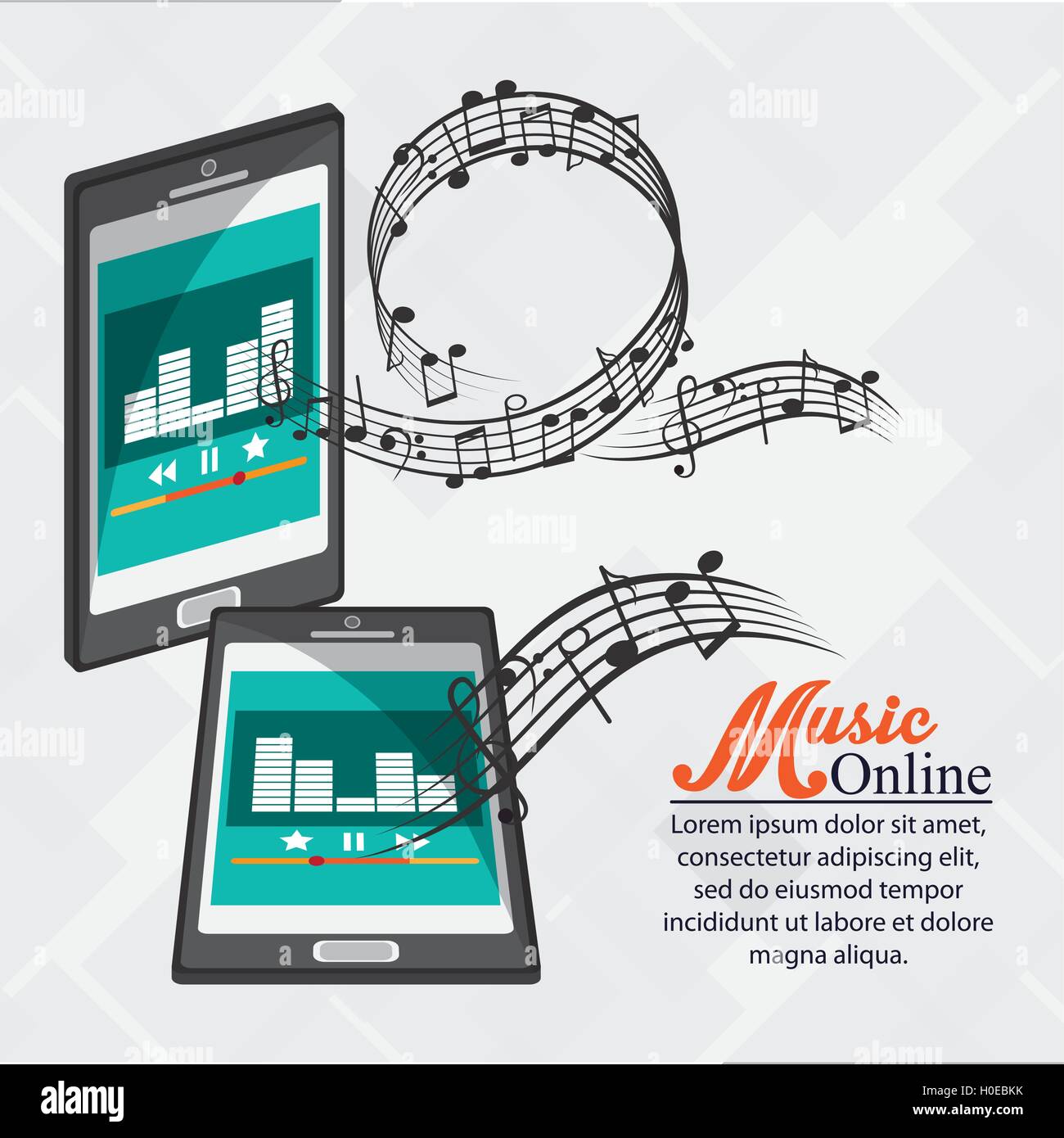 Music online and media design Stock Vector Image & Art - Alamy