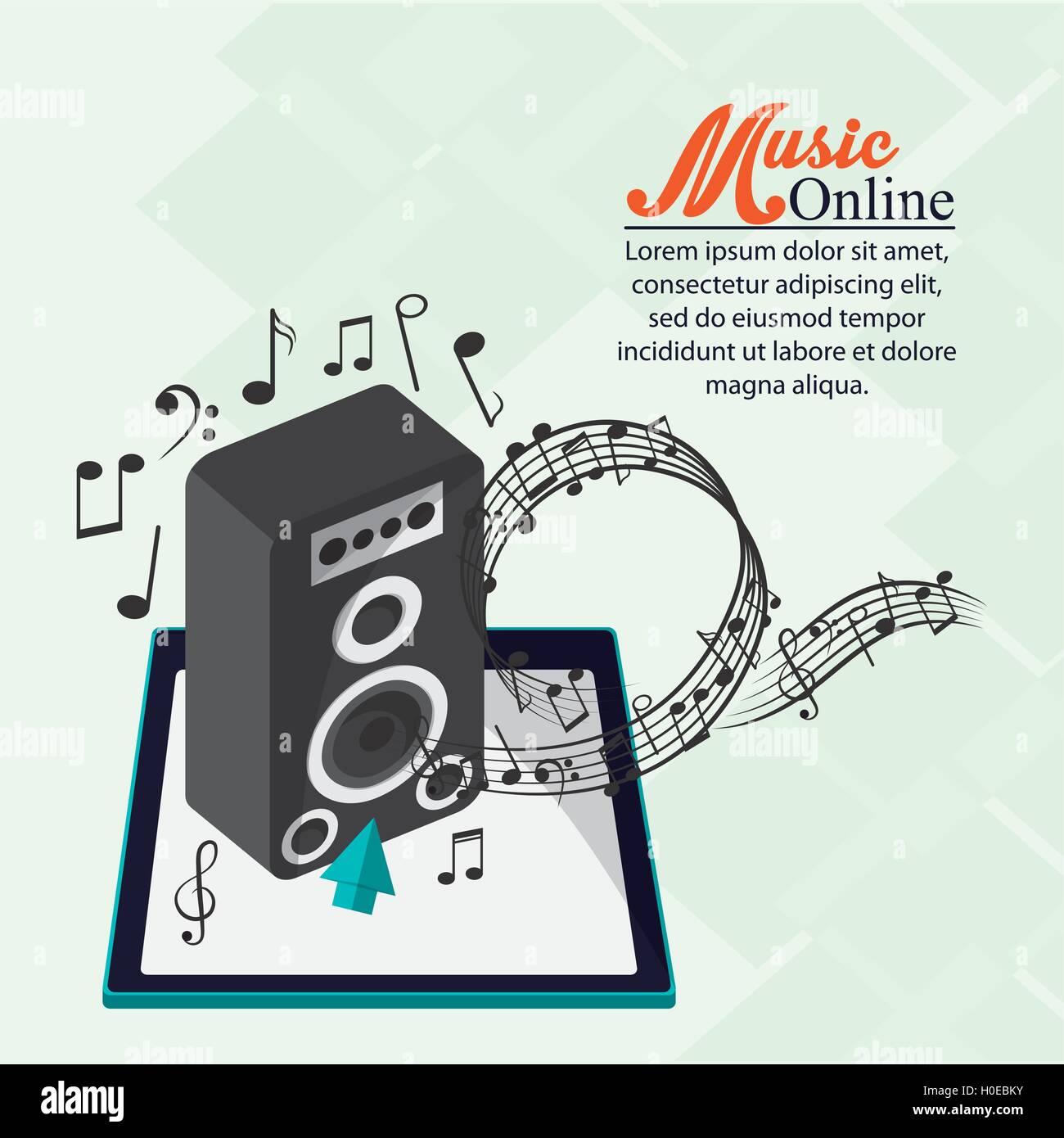 Music online and media design Stock Vector Image & Art - Alamy