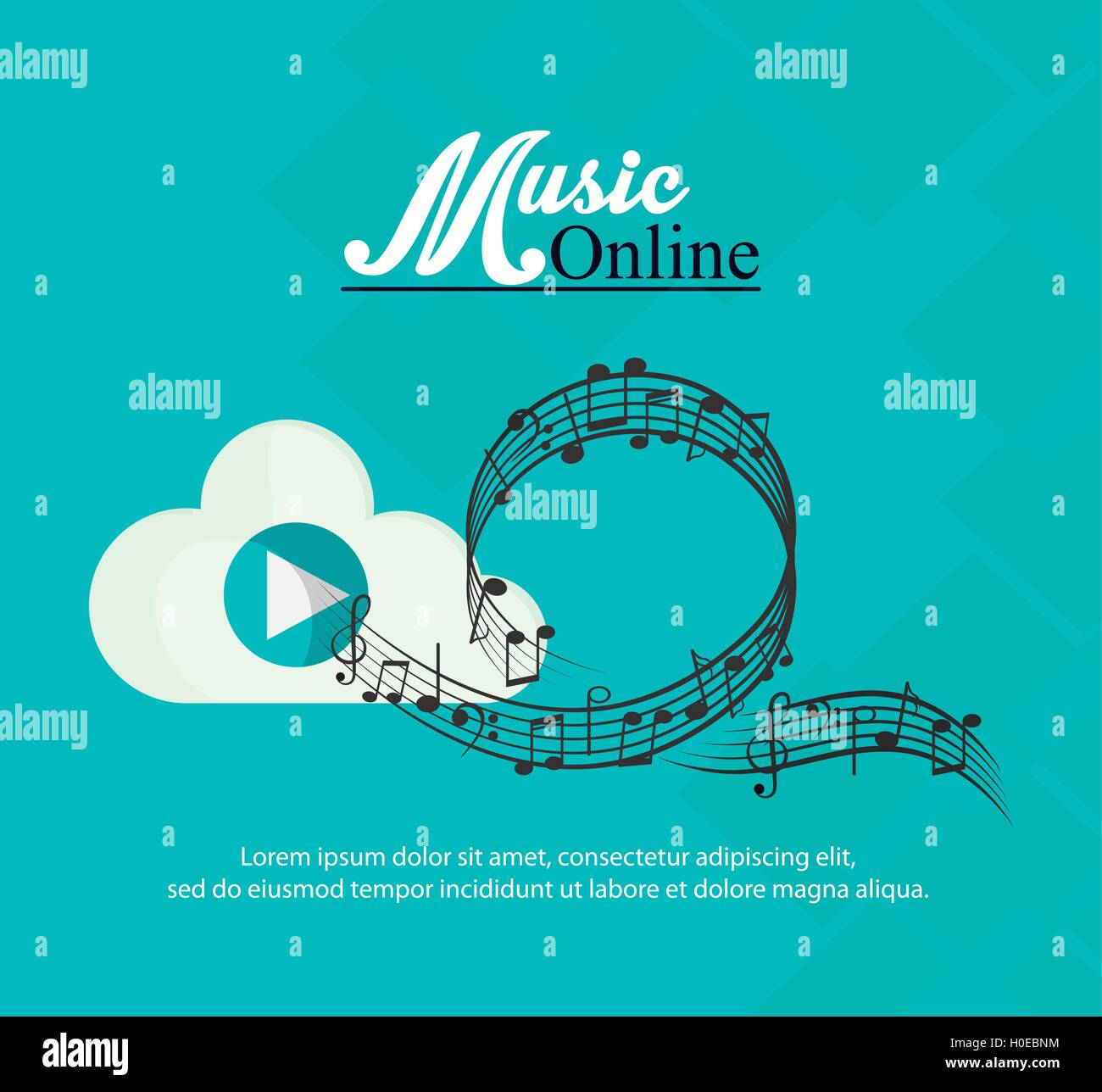 Music online and media design Stock Vector Image & Art - Alamy