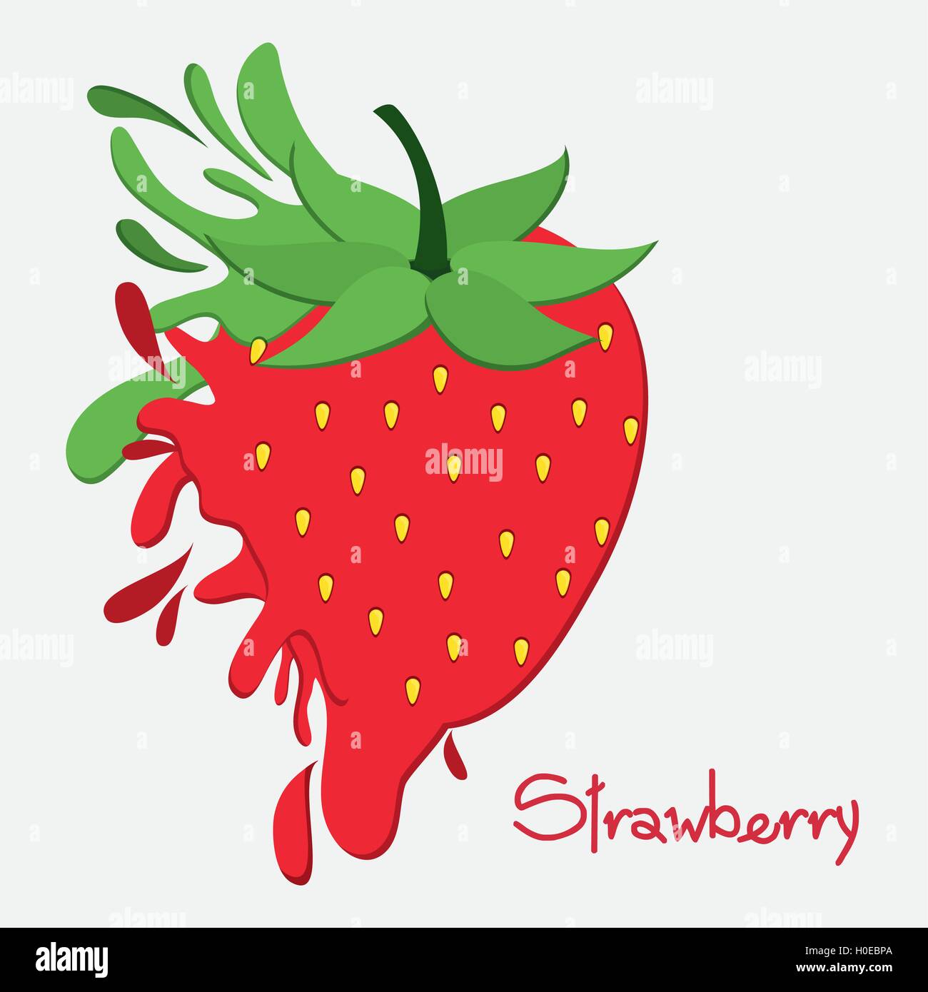 Strawberry fruit and splash design Stock Vector Image & Art - Alamy
