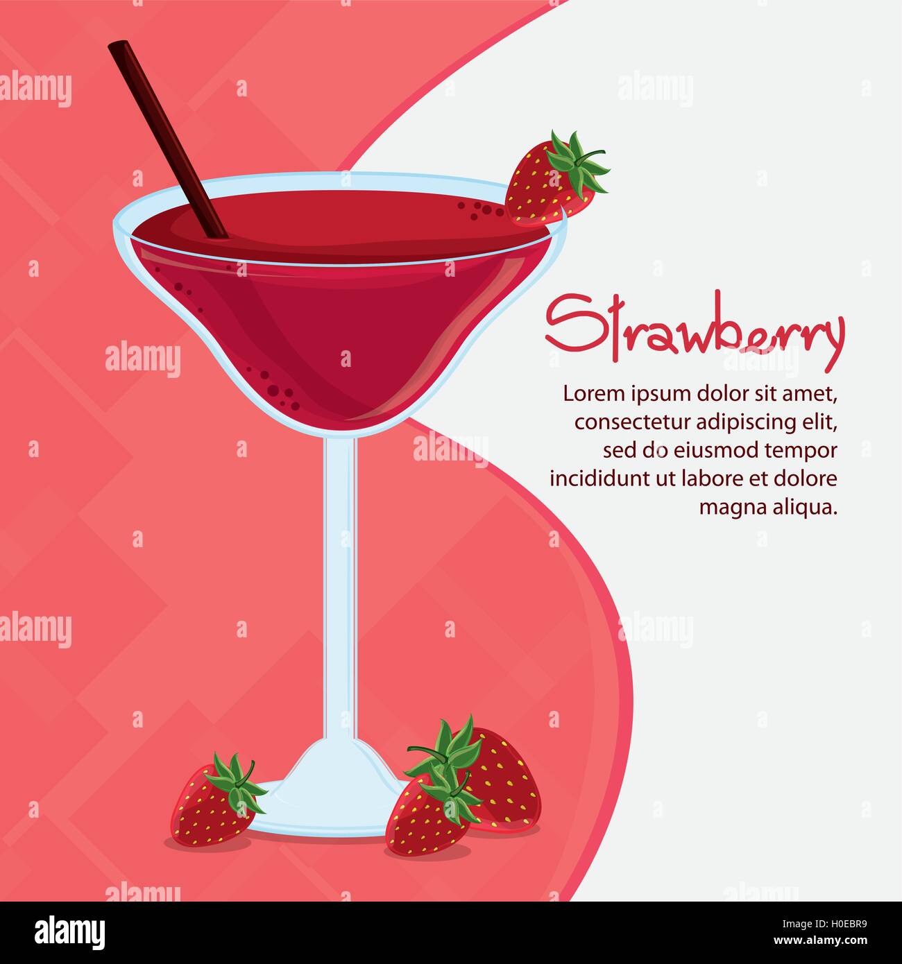Strawberry fruit and cocktail design Stock Vector Image & Art - Alamy