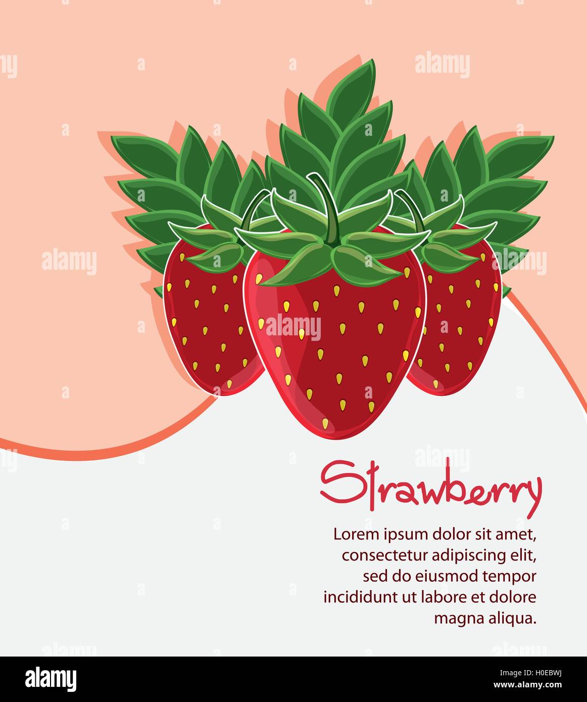 Strawberry fruit and wave design Stock Vector Image & Art - Alamy
