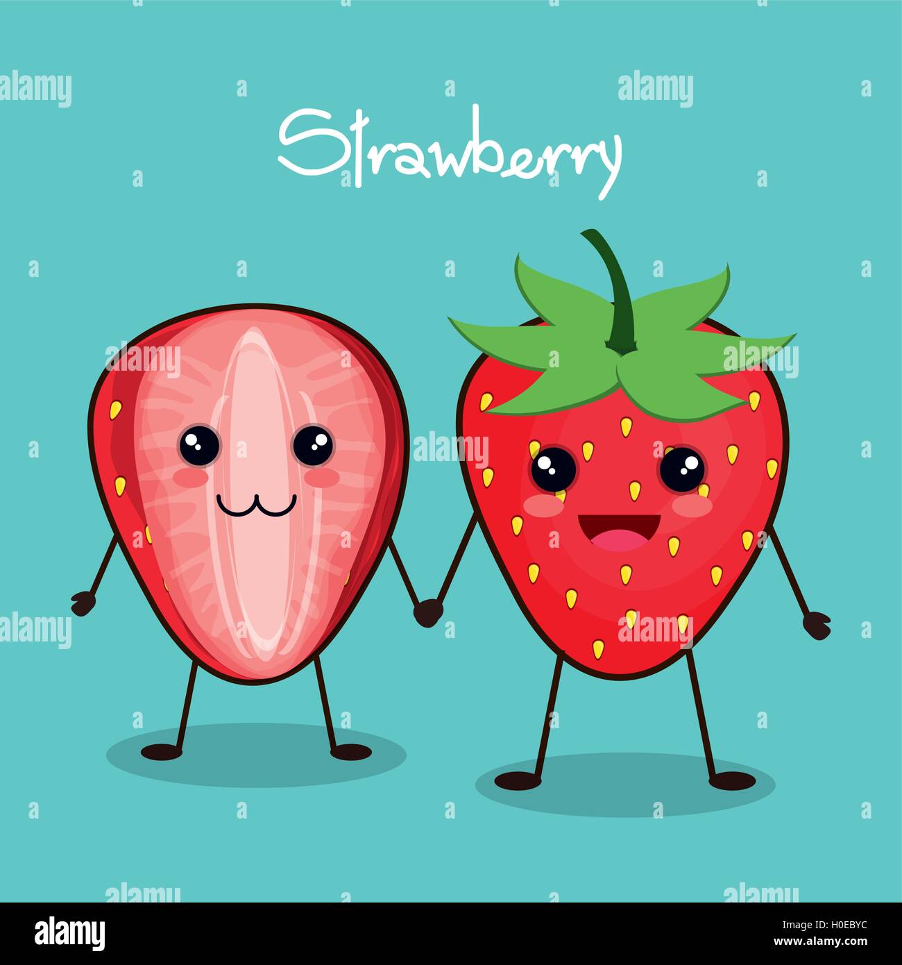 Strawberry fruit cartoon design Stock Vector Image & Art - Alamy