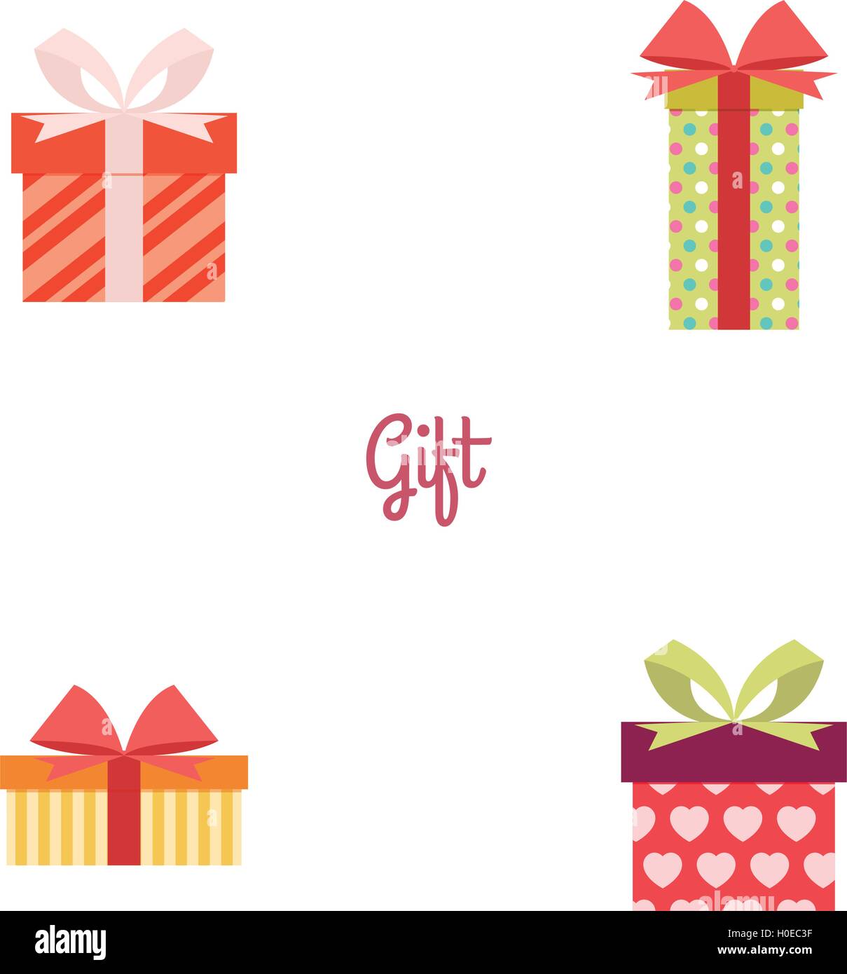Cute present objects Stock Vector Image & Art - Alamy