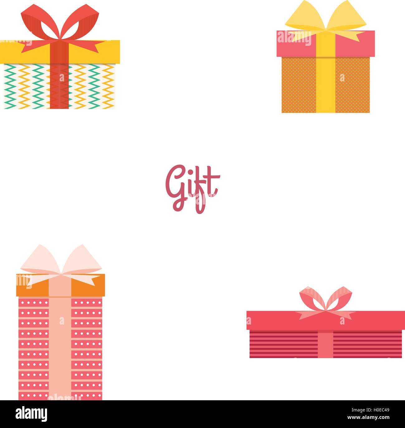 Cute present objects Stock Vector Image & Art - Alamy