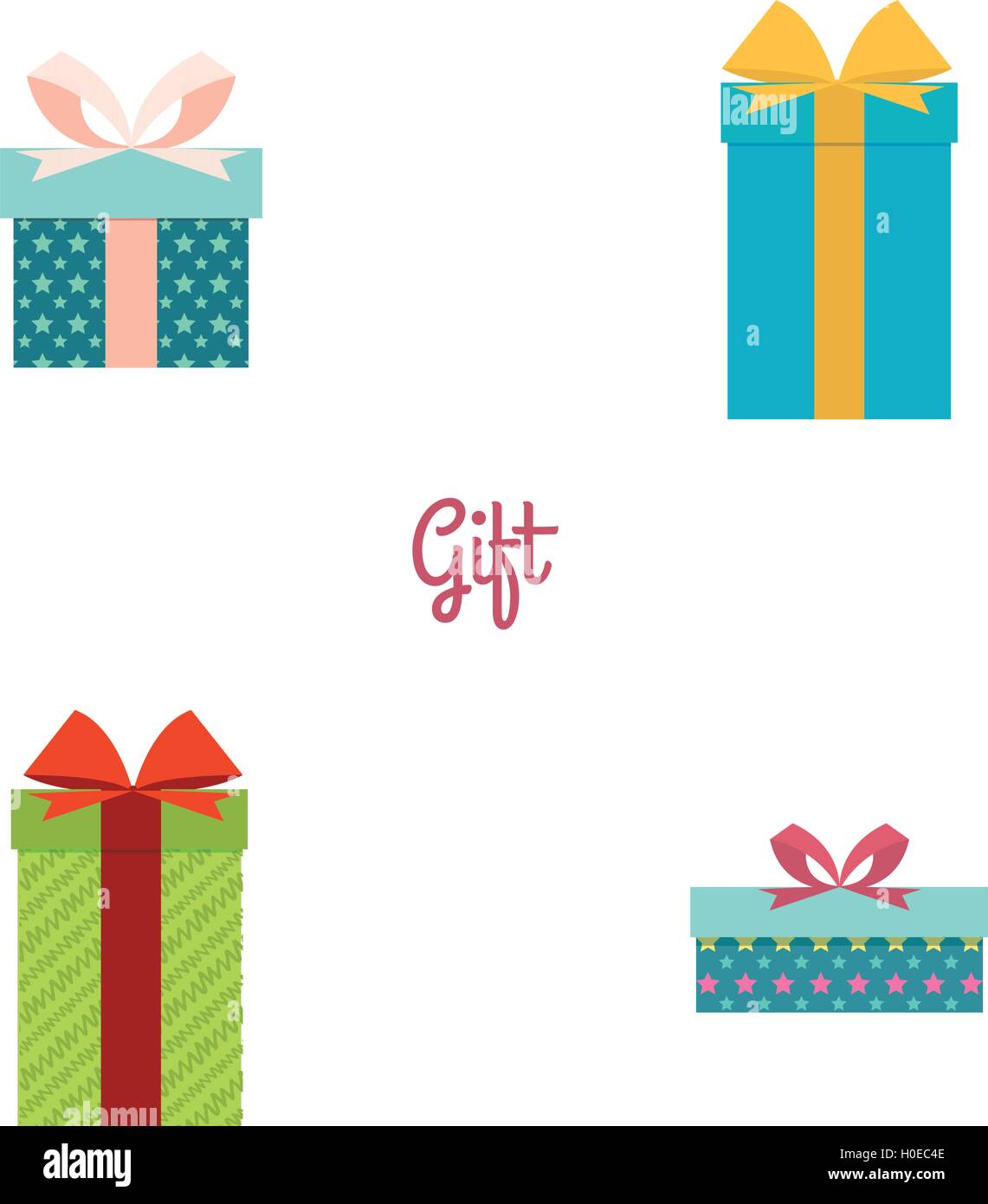 Cute present objects Stock Vector Image & Art - Alamy