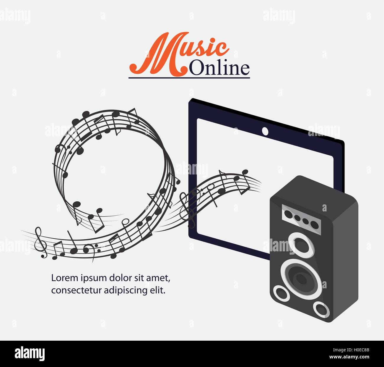 Music online and media design Stock Vector Image & Art - Alamy