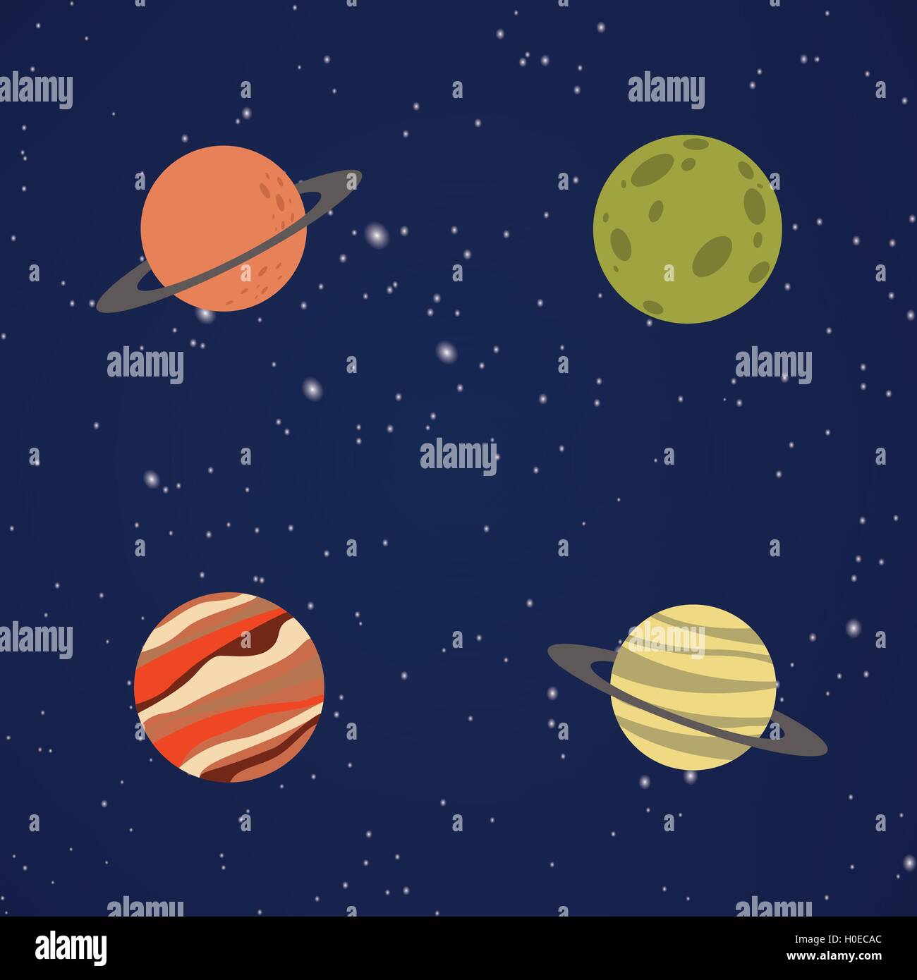 Abstract Cartoon planets Stock Vector Image & Art - Alamy