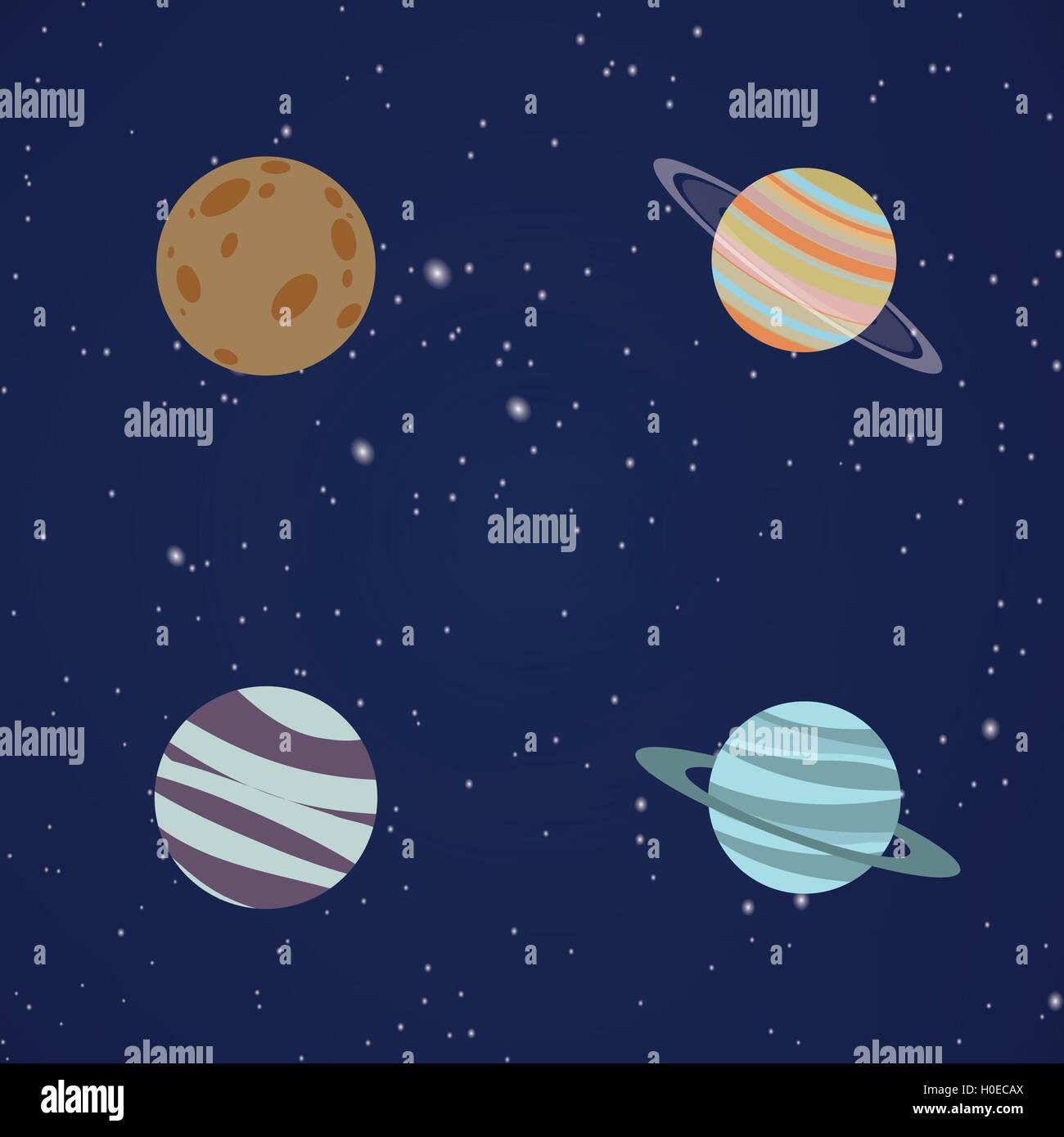 Abstract Cartoon planets Stock Vector Image & Art - Alamy