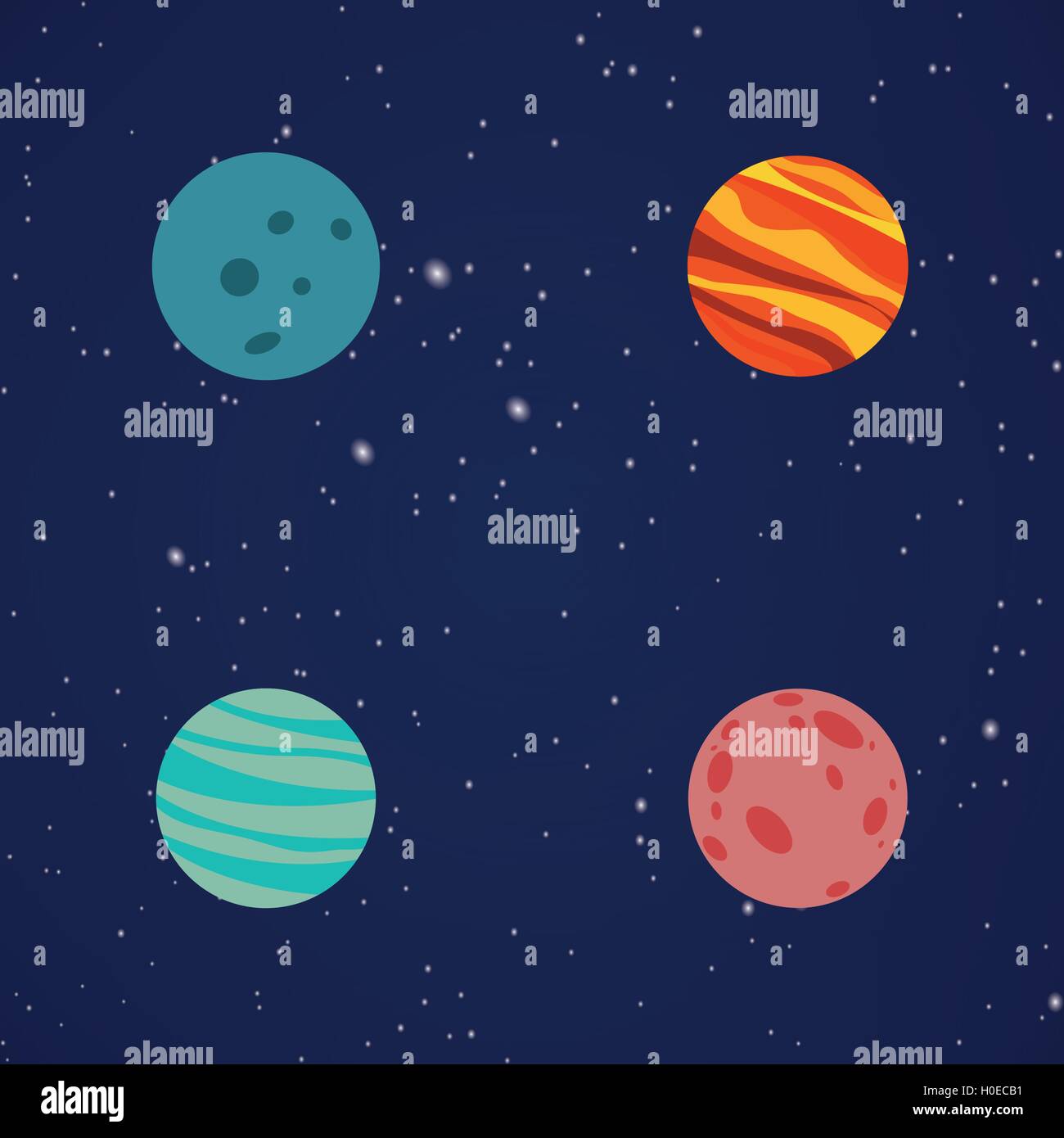 Abstract Cartoon planets Stock Vector Image & Art - Alamy