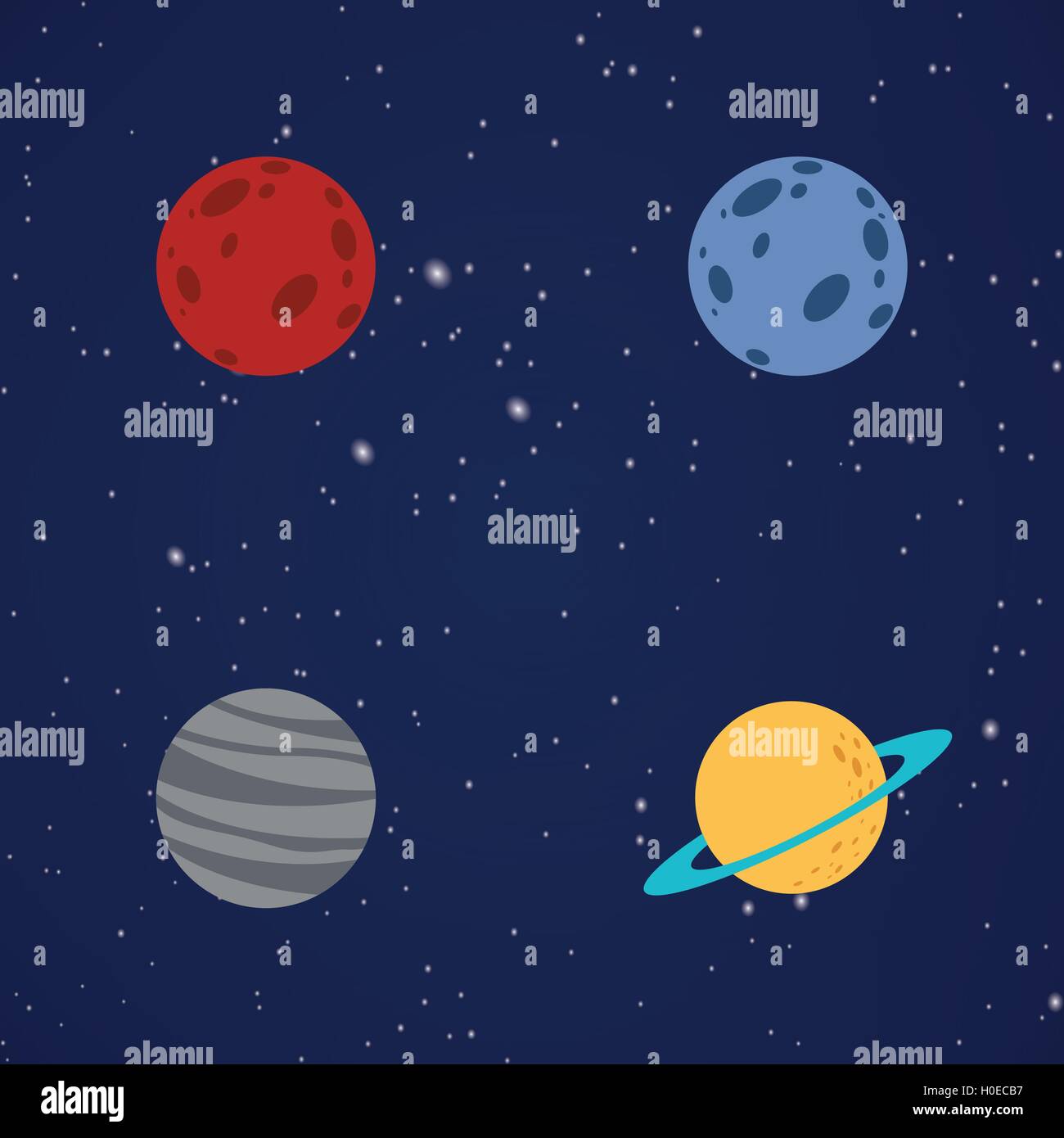 Abstract Cartoon planets Stock Vector Image & Art - Alamy