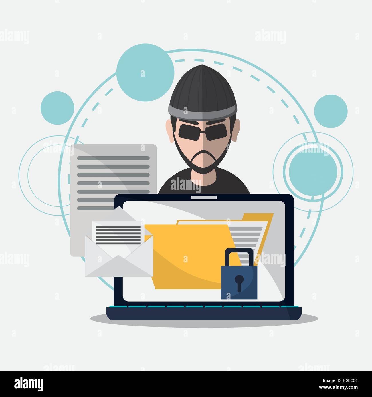 Data protection and yber security system design Stock Vector Image ...