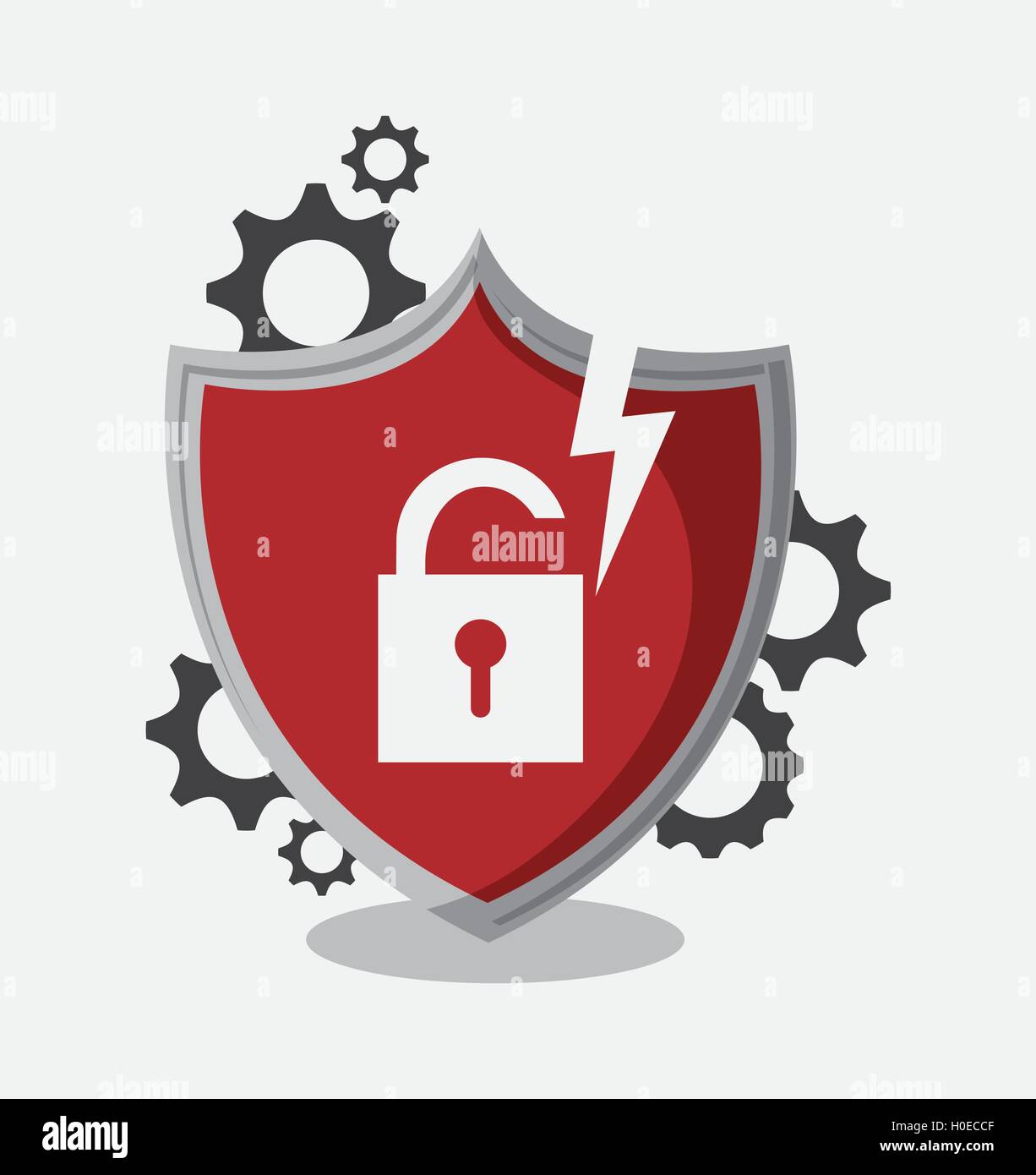 Data protection and yber security system design Stock Vector Image ...