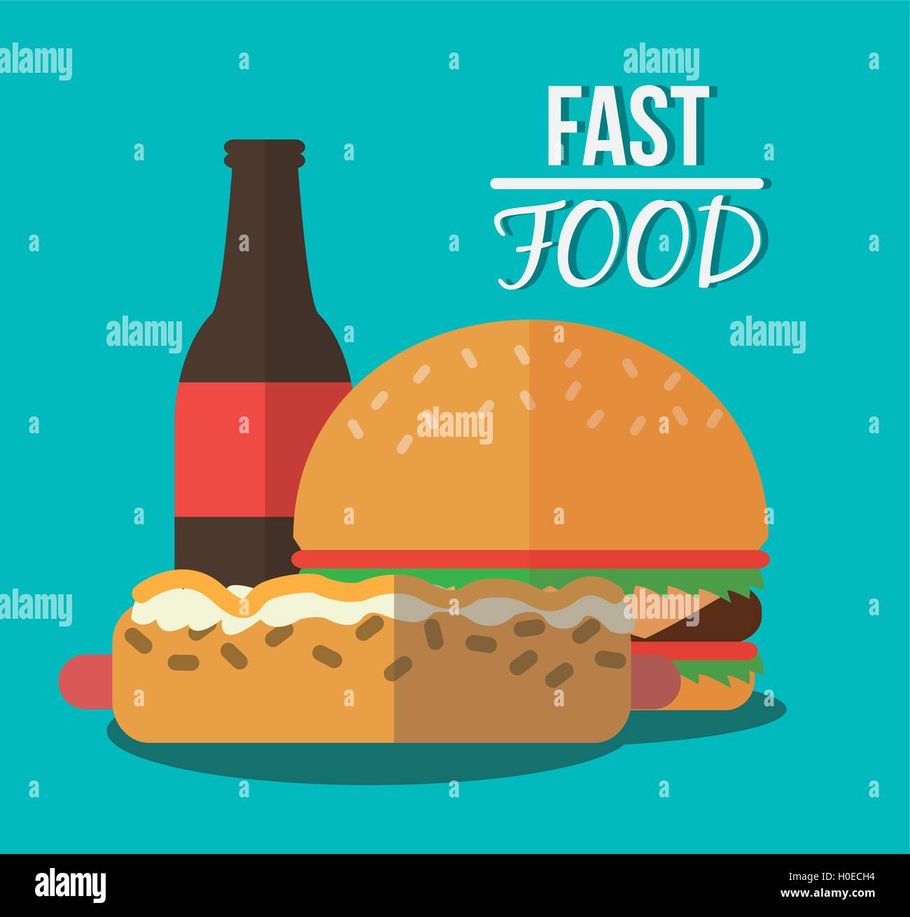 Hot dog hamburger and fast food design Stock Vector Image & Art - Alamy