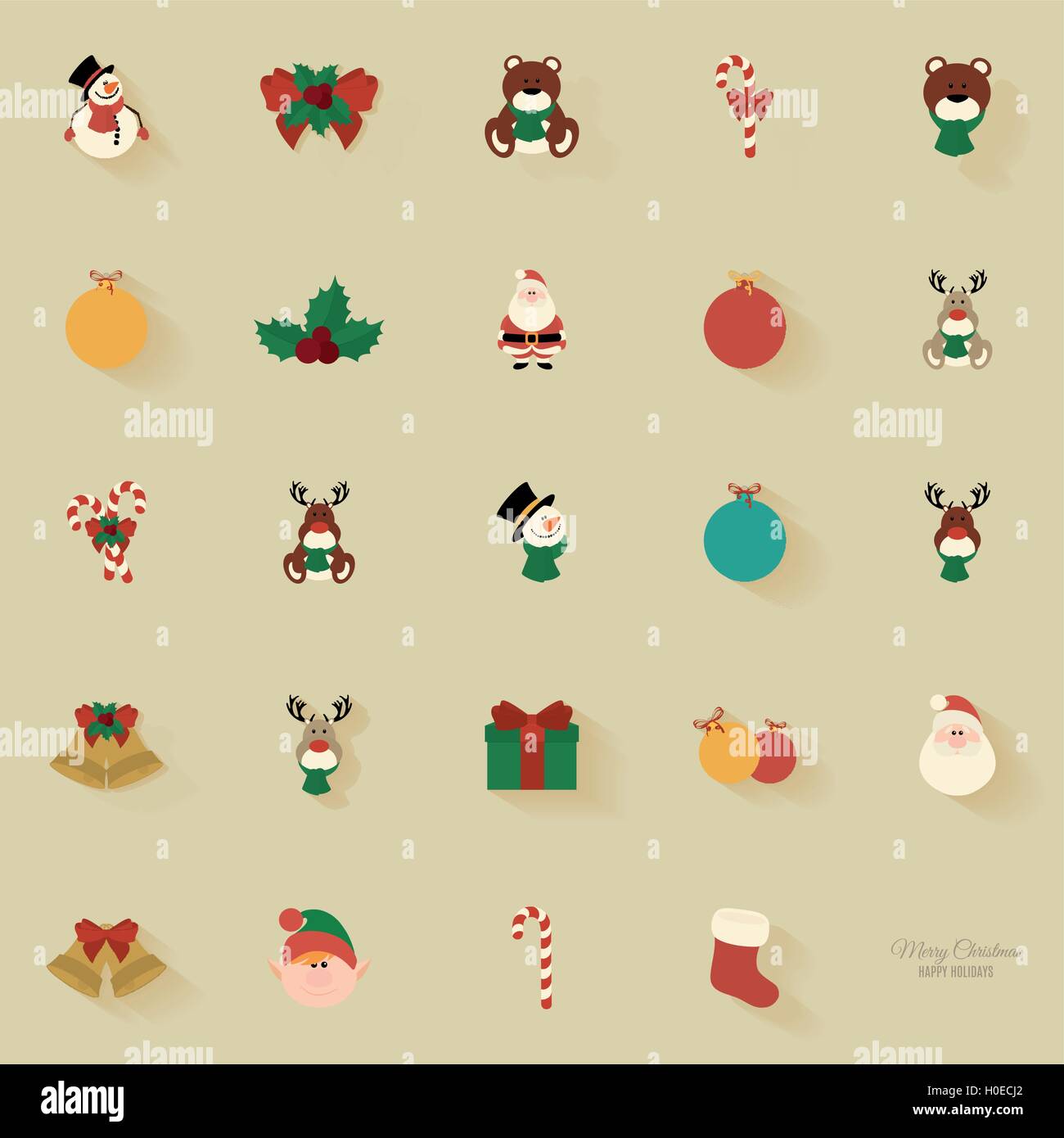 Cartoon Christmas Objects Stock Vector Image & Art - Alamy