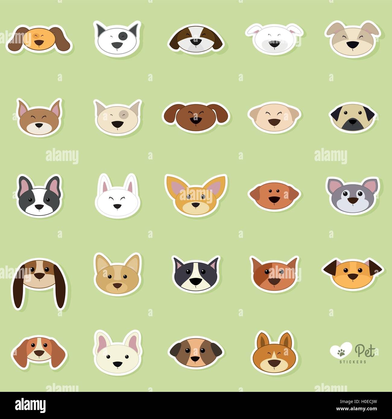 Cute dogs Face Stock Vector Image & Art - Alamy