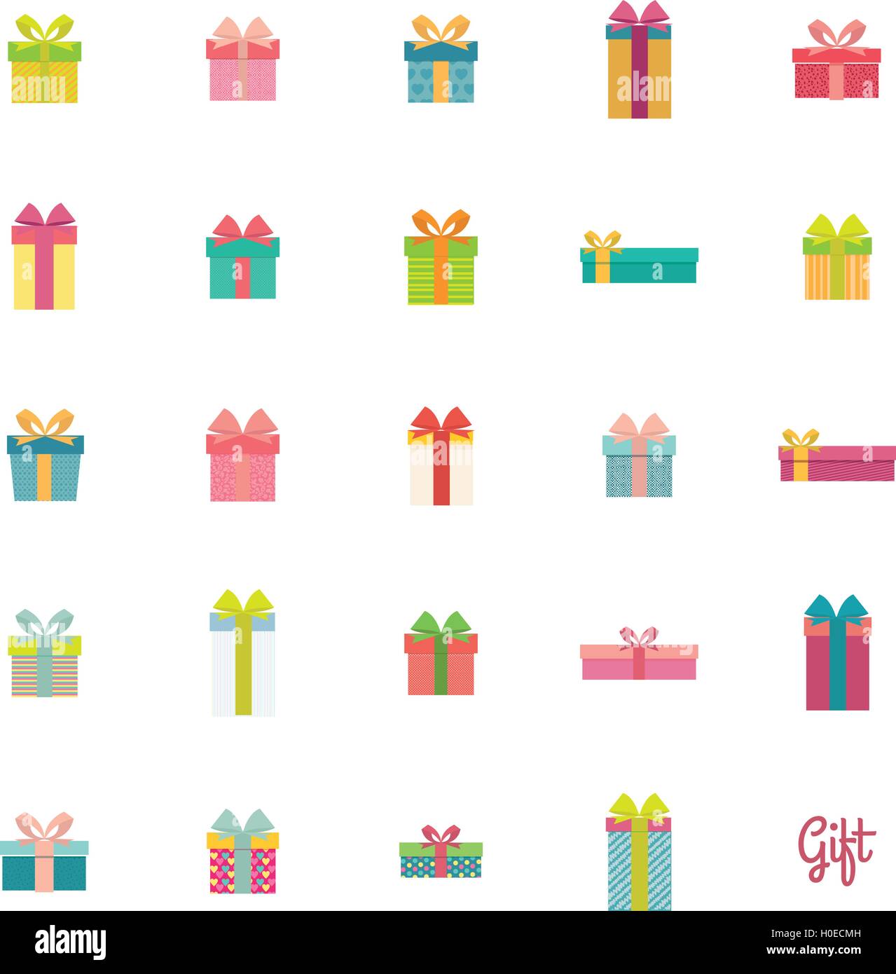 Cute present objects Stock Vector Image & Art - Alamy