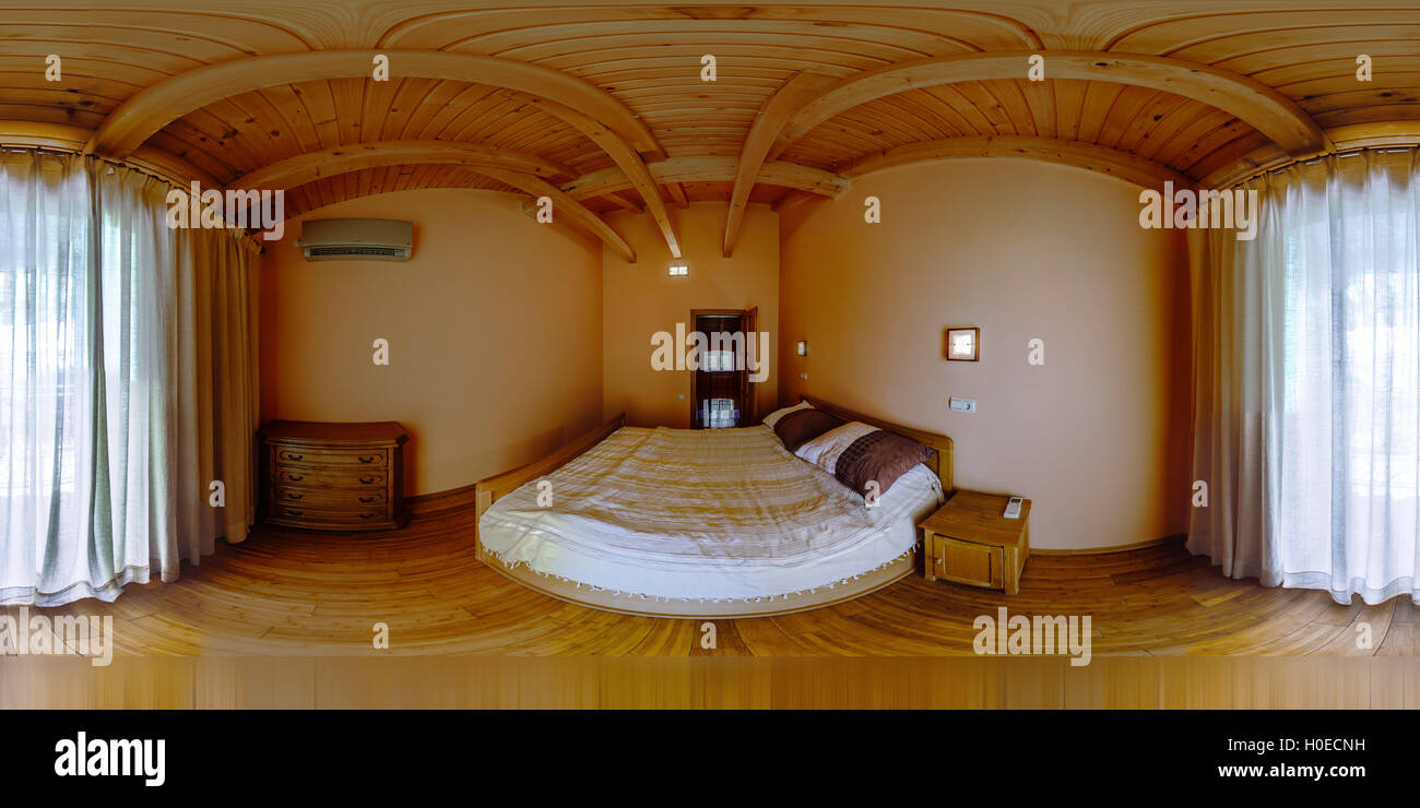 Home interior in panoramic 360 degree view, full sphere Stock Photo - Alamy