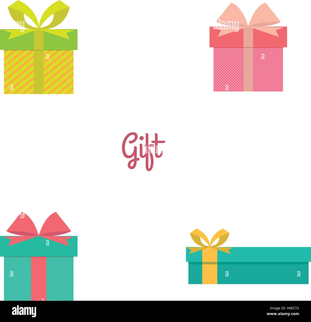 Cute present objects Stock Vector Image & Art - Alamy