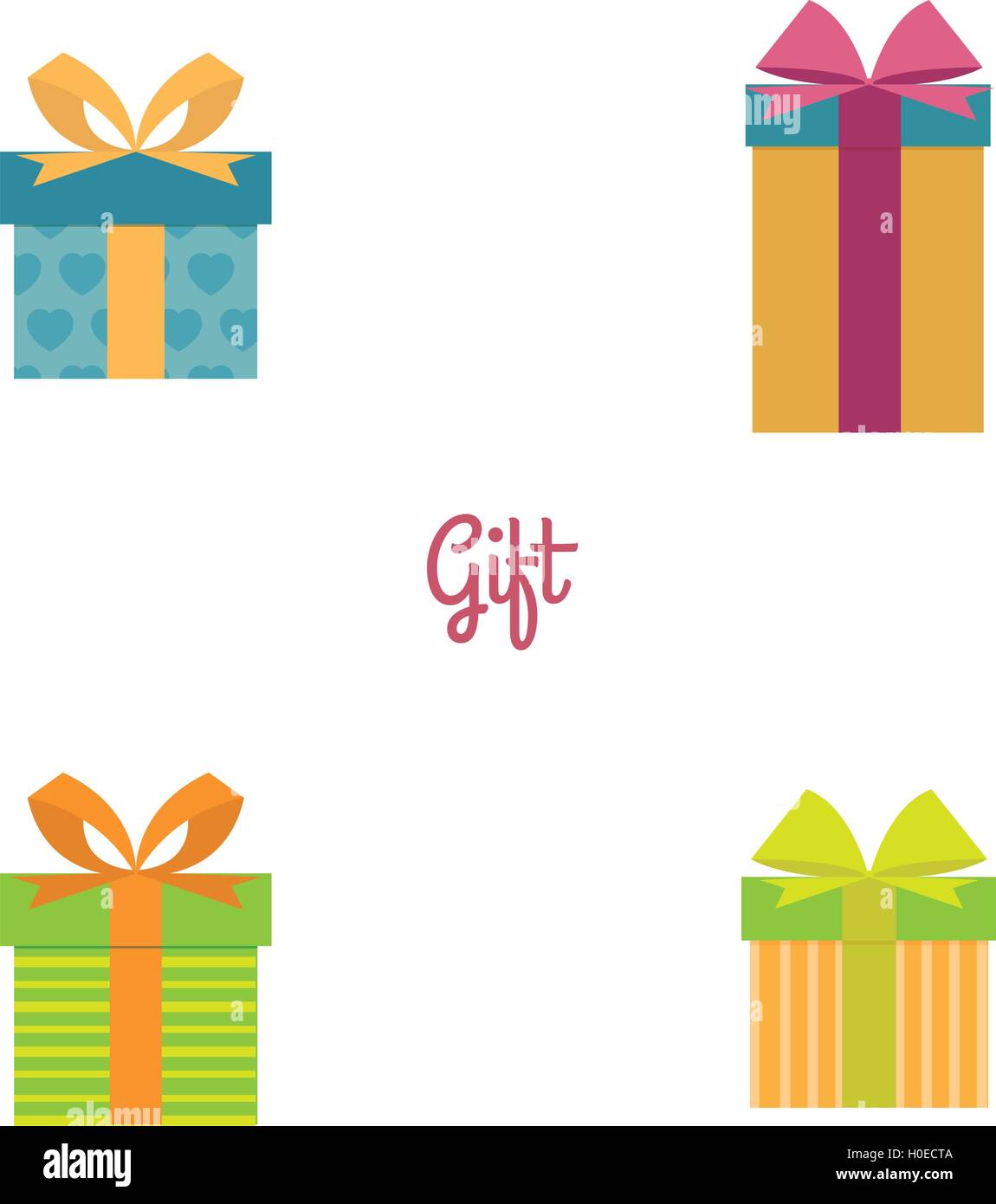 Cute present objects Stock Vector Image & Art - Alamy