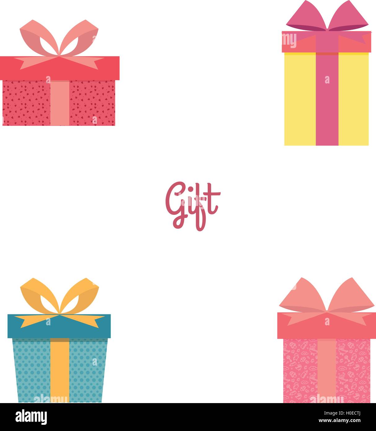 Cute present objects Stock Vector Image & Art - Alamy