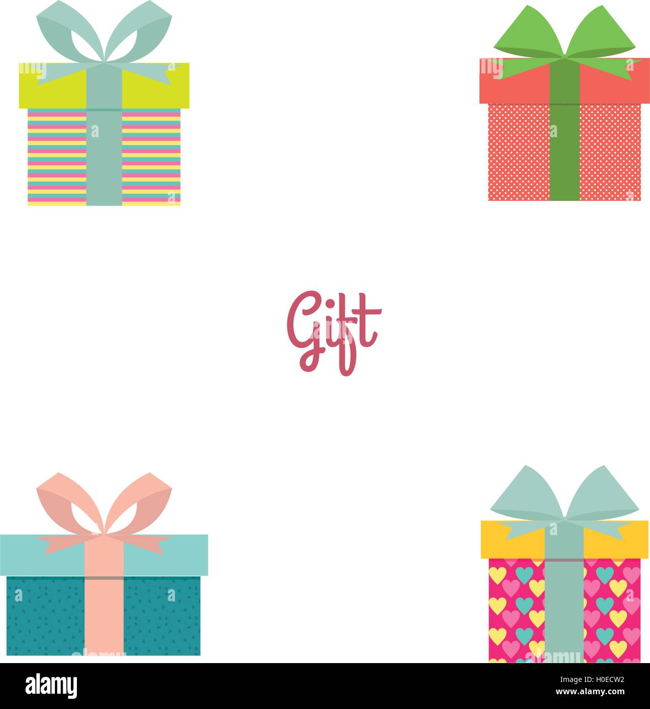 Cute present objects Stock Vector Image & Art - Alamy