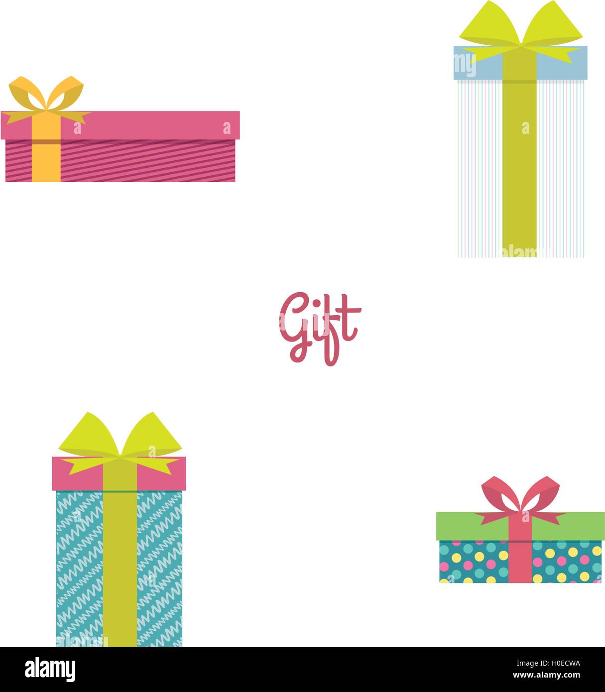 Cute present objects Stock Vector Image & Art - Alamy