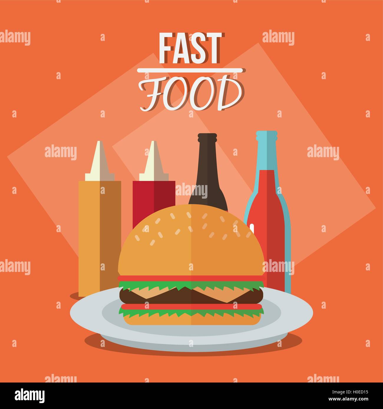 Hamburger and fast food design Stock Vector Image & Art - Alamy