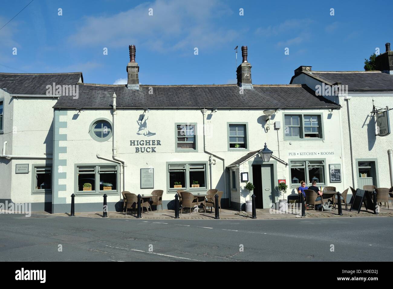 The Higher Buck public house in Waddington clitheroe Stock Photo - Alamy