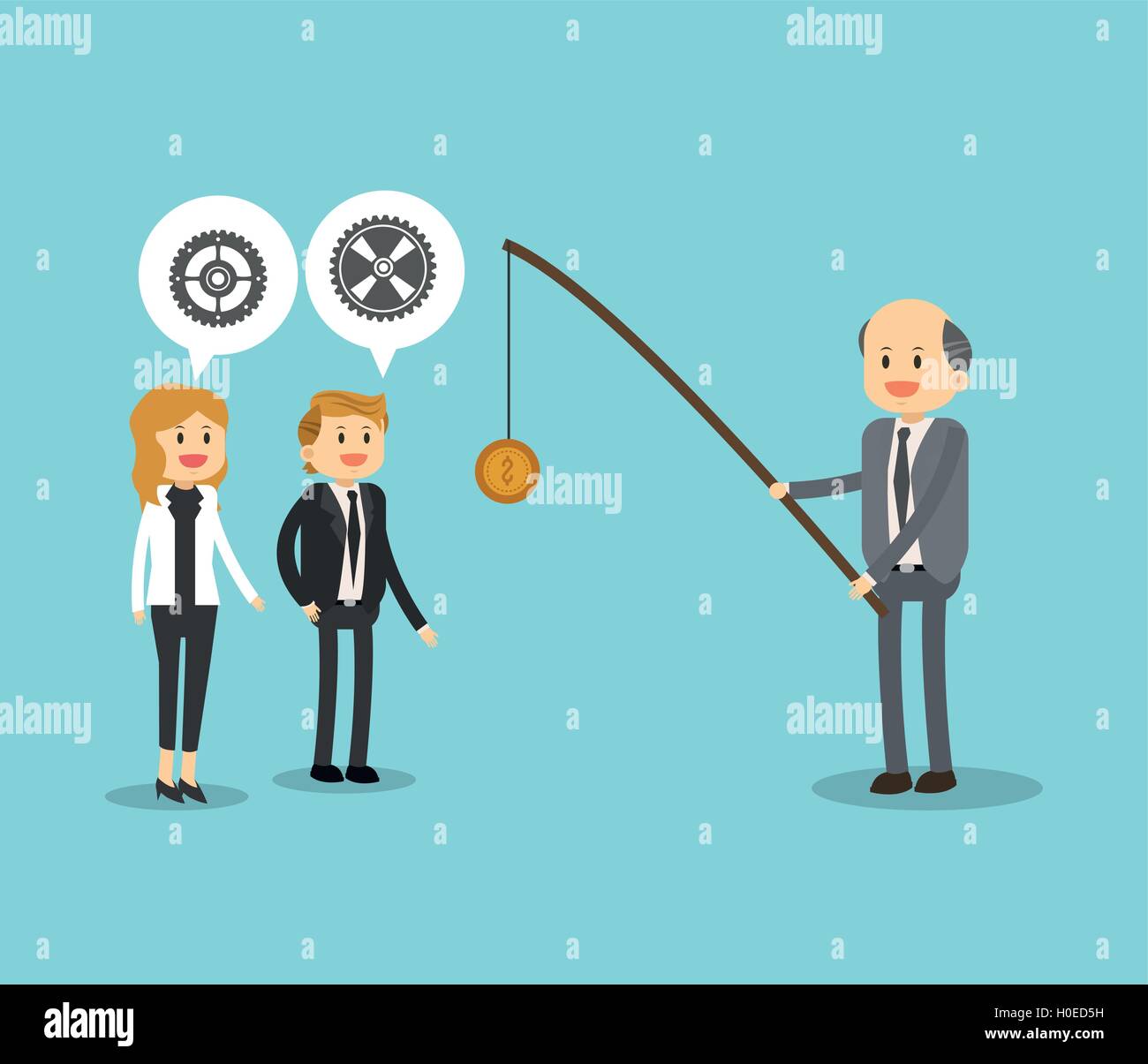Businesspeople cartoon and solution design Stock Vector Image & Art - Alamy