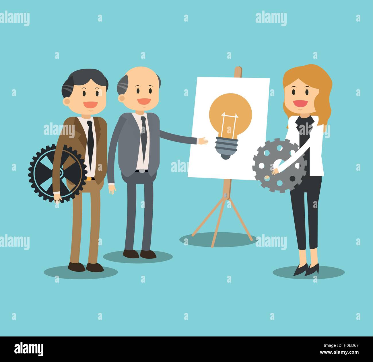 Businesspeople cartoon and solution design Stock Vector Image & Art - Alamy