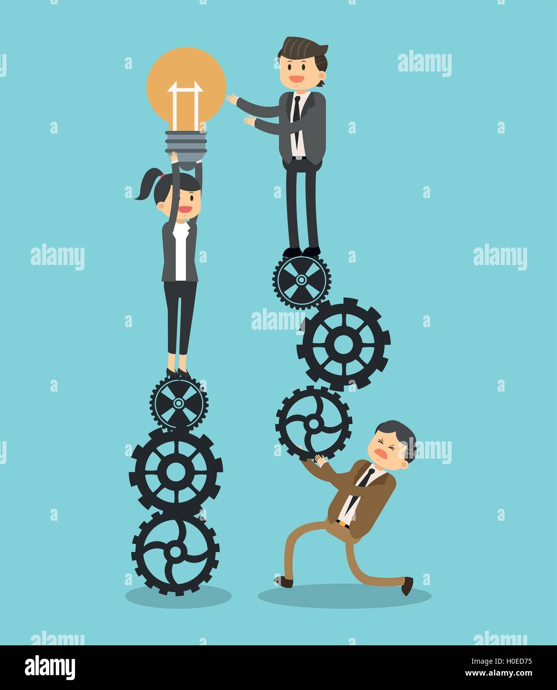 Businesspeople Cartoon And Solution Design Stock Vector Image Art Alamy
