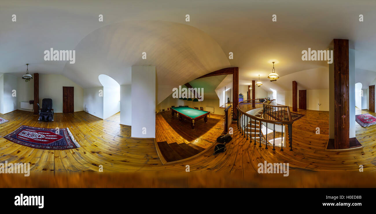 Home interior in panoramic 360 degree view, full sphere Stock Photo - Alamy