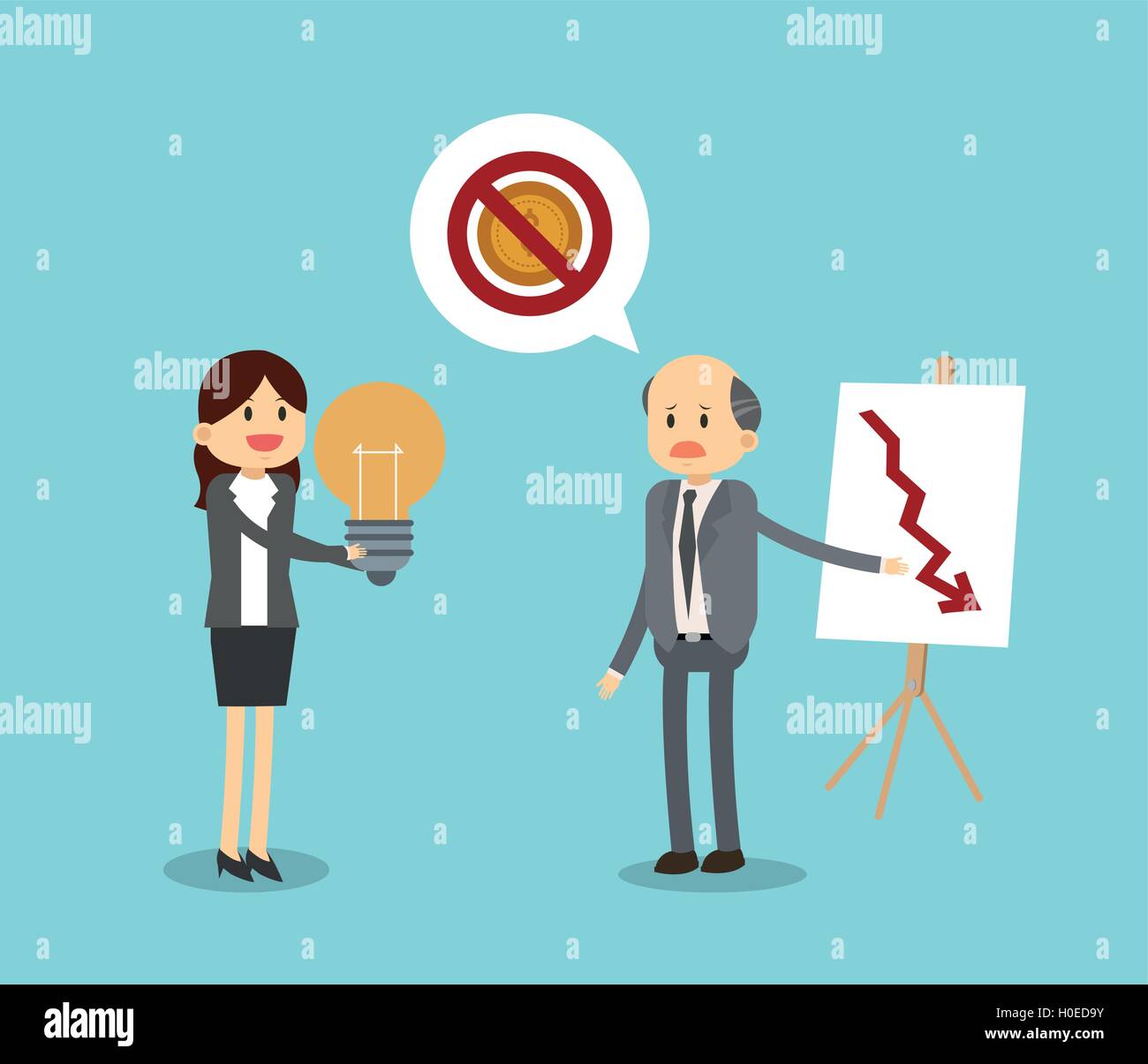 Businesspeople cartoon and solution design Stock Vector Image & Art - Alamy