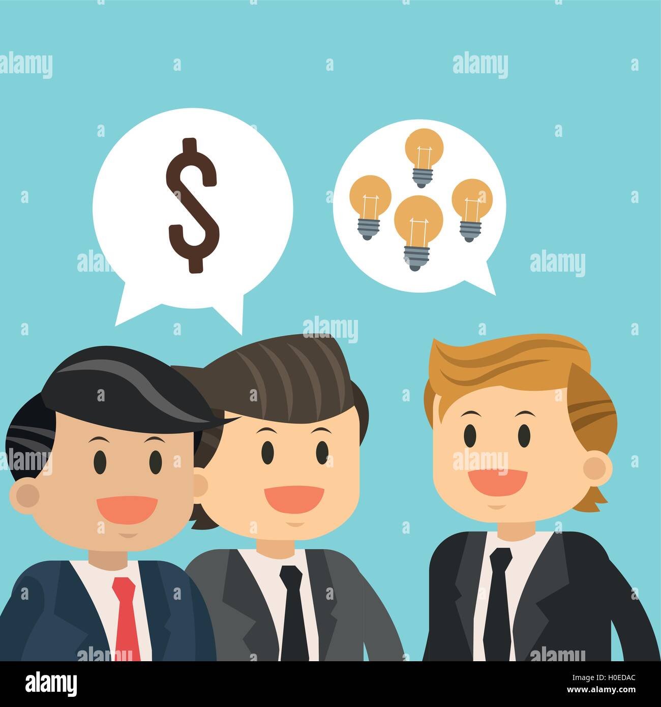 Businesspeople cartoon and solution design Stock Vector Image & Art - Alamy