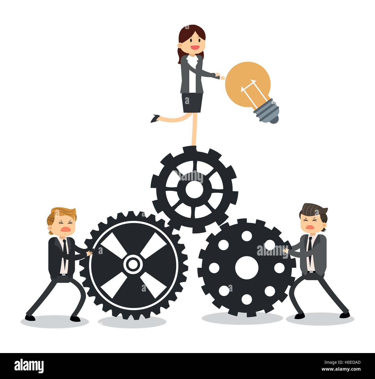 Businesspeople cartoon and solution design Stock Vector Image & Art - Alamy