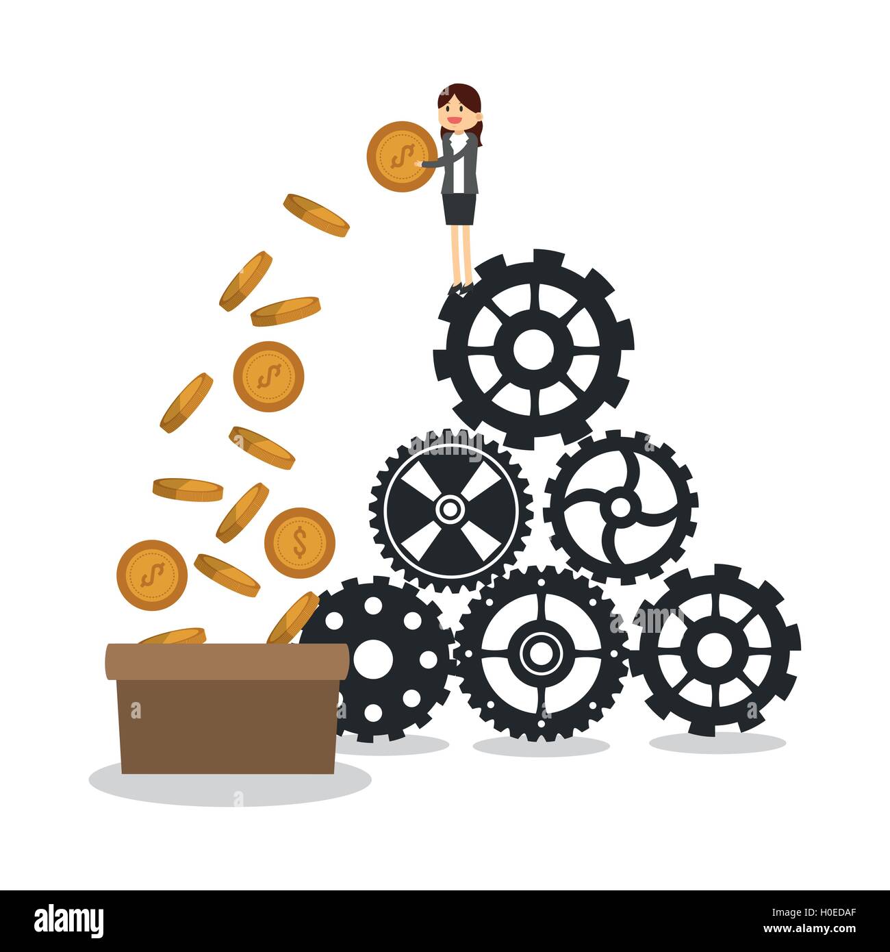 Businesspeople cartoon and solution design Stock Vector Image & Art - Alamy