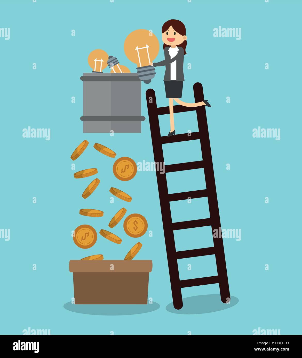 Businesspeople cartoon and solution design Stock Vector Image & Art - Alamy