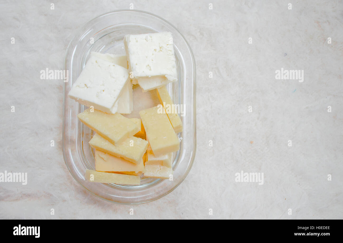 Top view block feta hi-res stock photography and images - Alamy