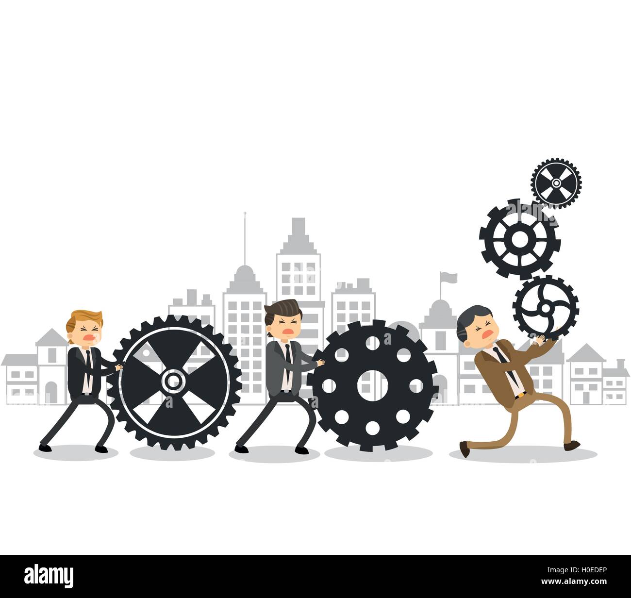 Businesspeople cartoon and solution design Stock Vector Image & Art - Alamy