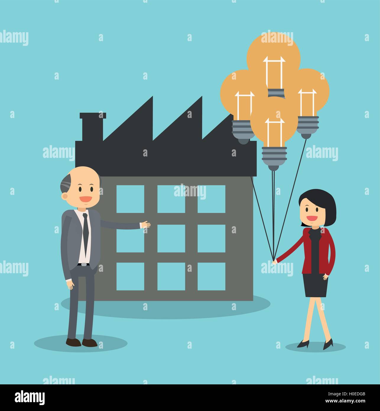 Businesspeople cartoon and solution design Stock Vector Image & Art - Alamy