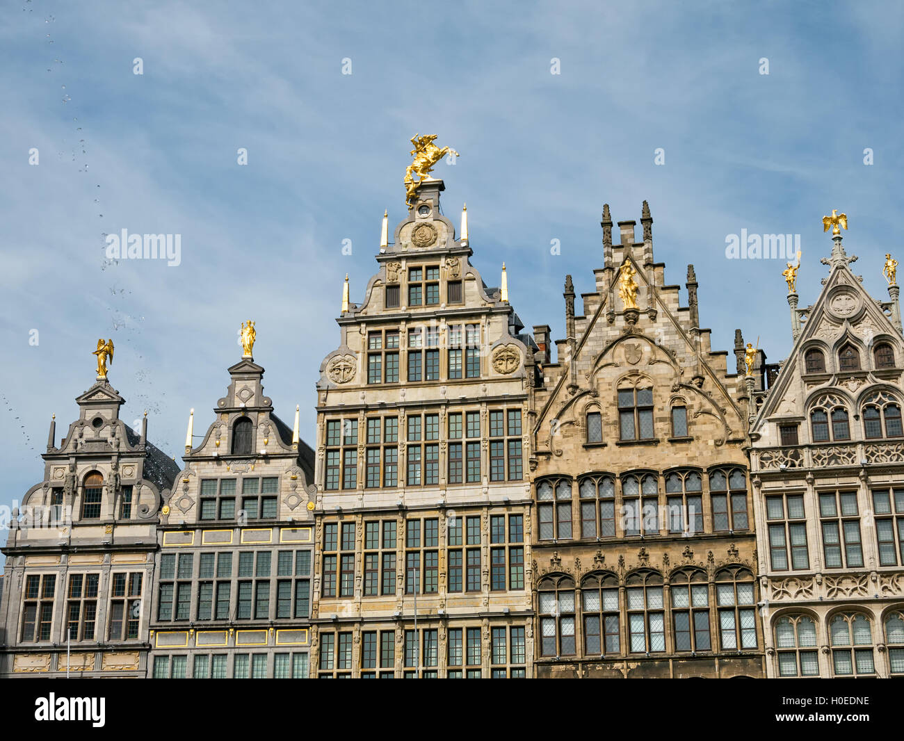 Flemish renaissance architecture of antwerp hi-res stock photography ...