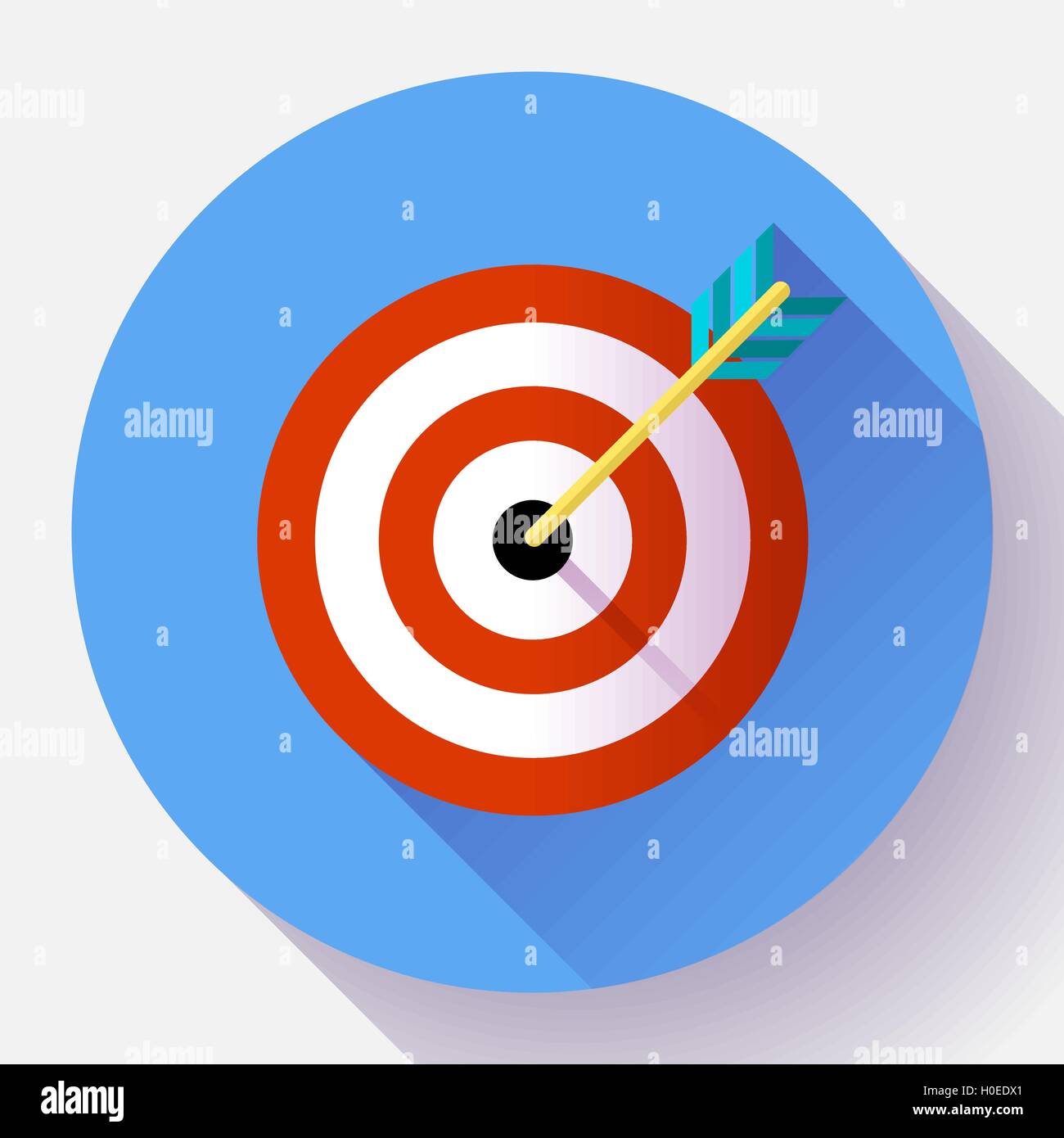 Target marketing icon. with arrow symbol. Flat vector design style ...