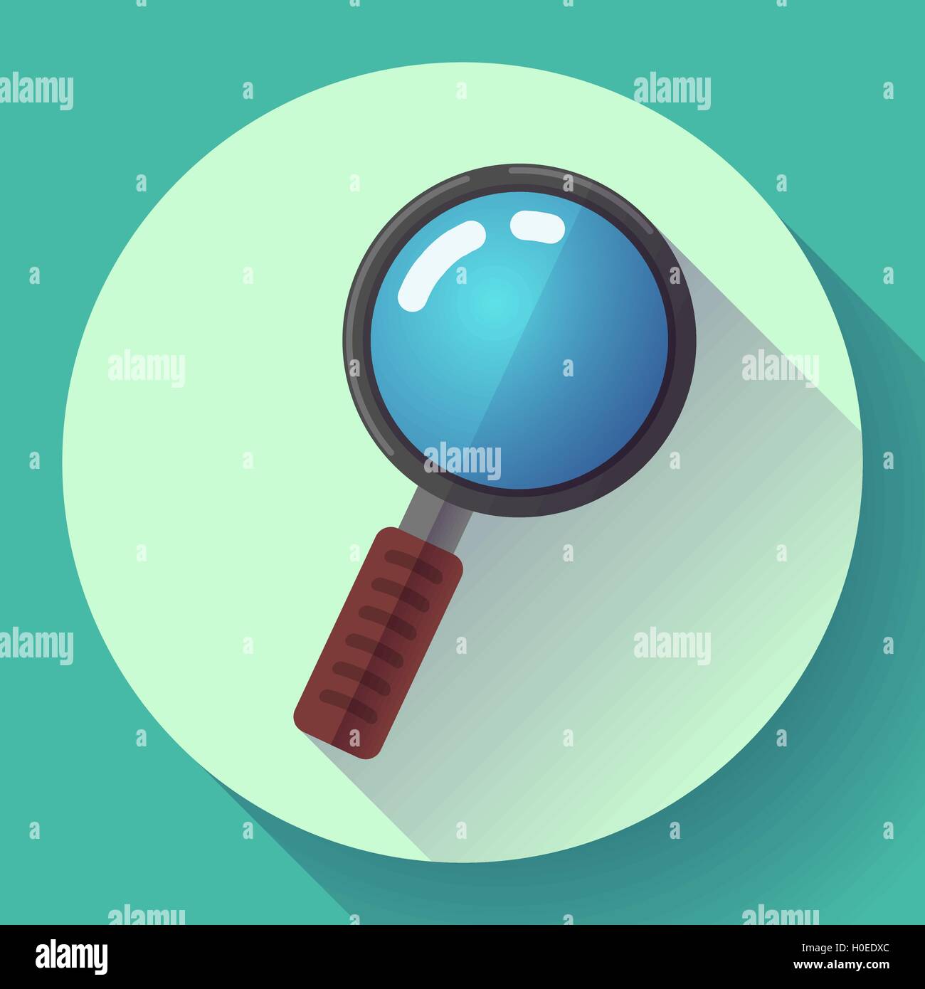 Vector Magnifying Glass Search Icon. Flat design style Stock Vector ...