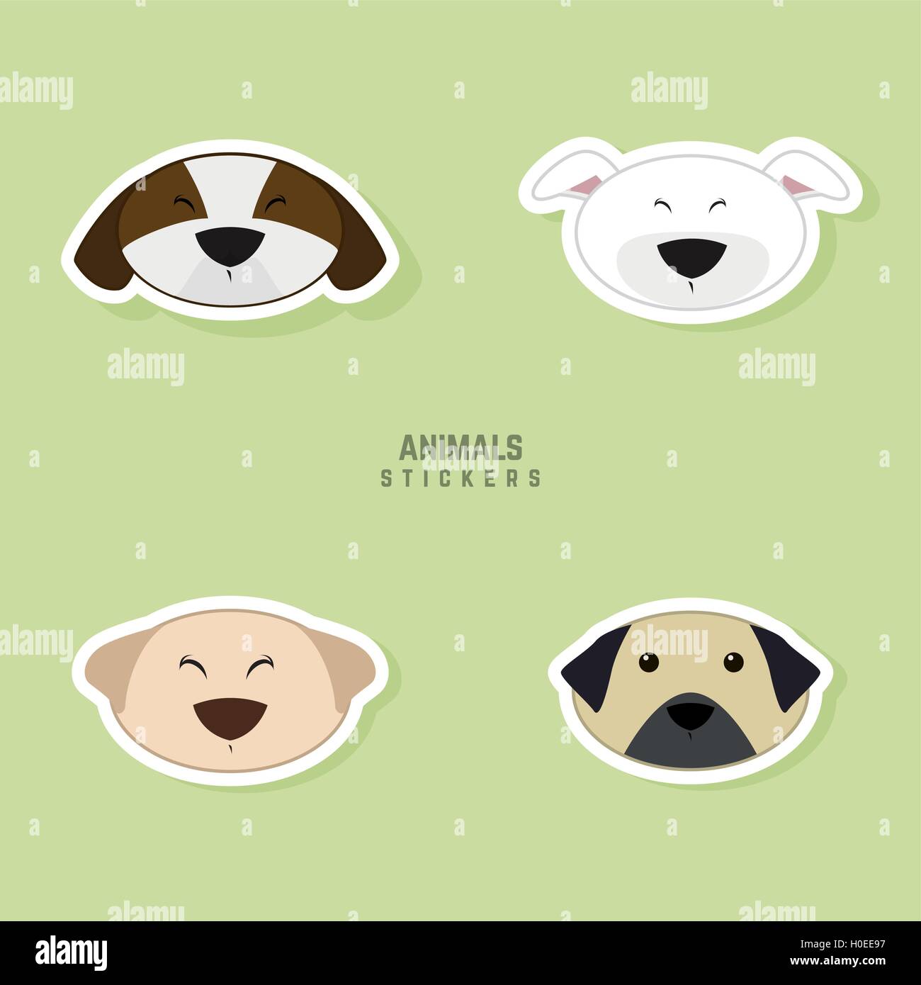 Cute dogs Face Stock Vector Image & Art - Alamy