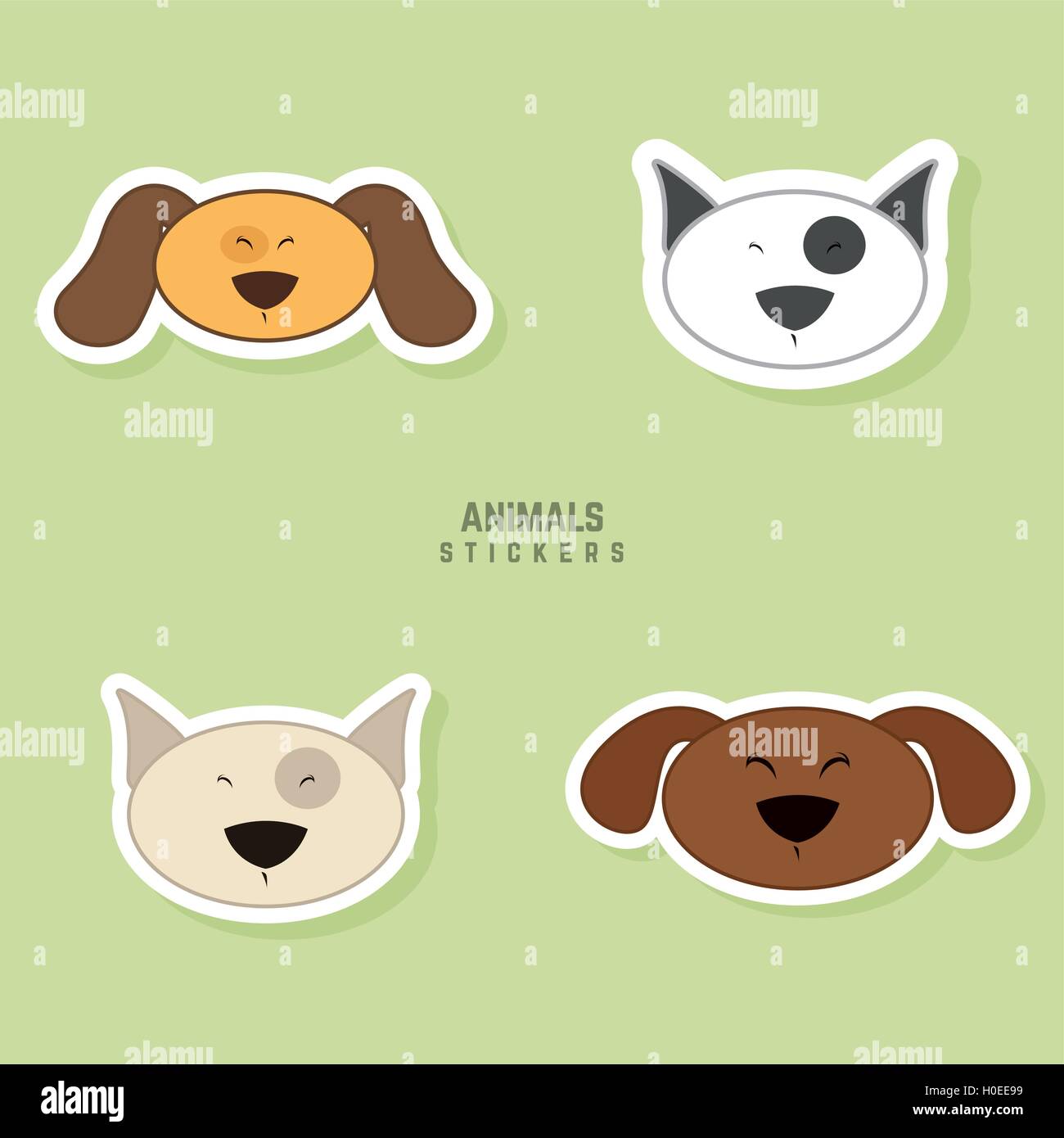 Cute dogs Face Stock Vector Image & Art - Alamy